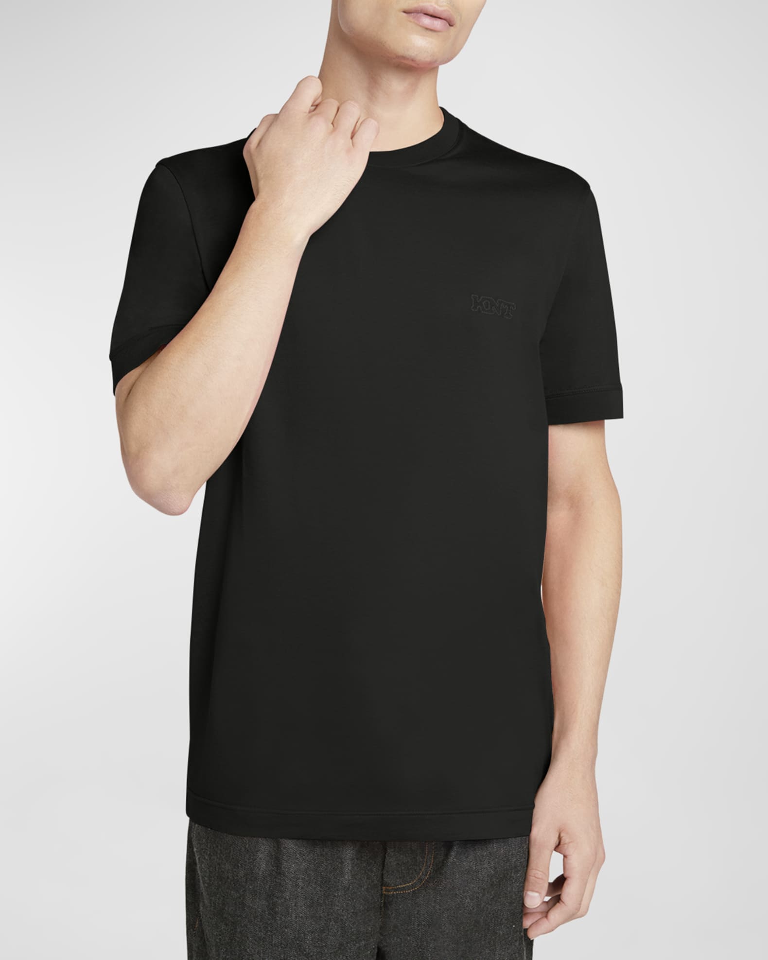KNT Men's Outline Logo Crewneck T-Shirt | Neiman Marcus