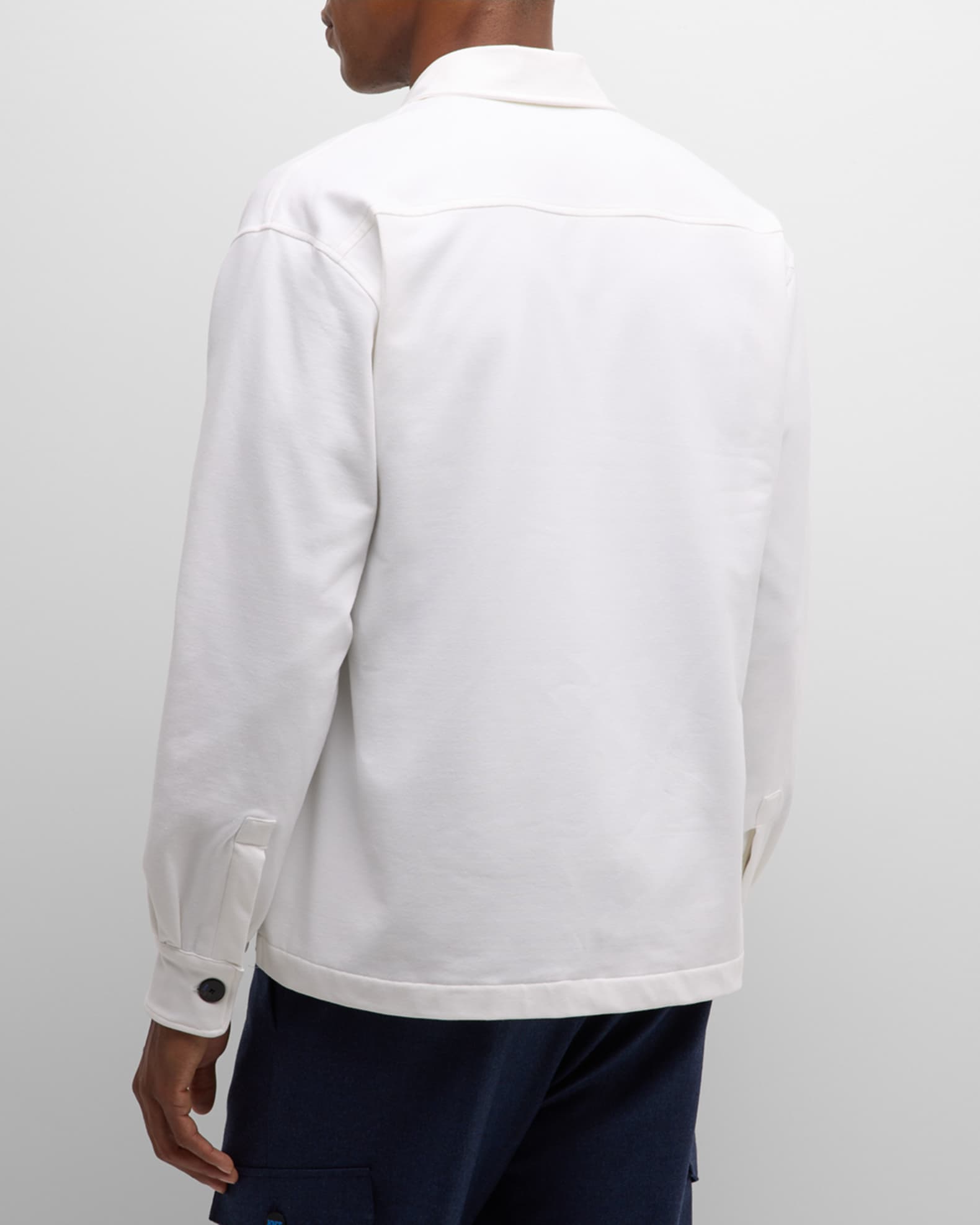 KNT Men's Solid Stretch Cotton Overshirt | Neiman Marcus