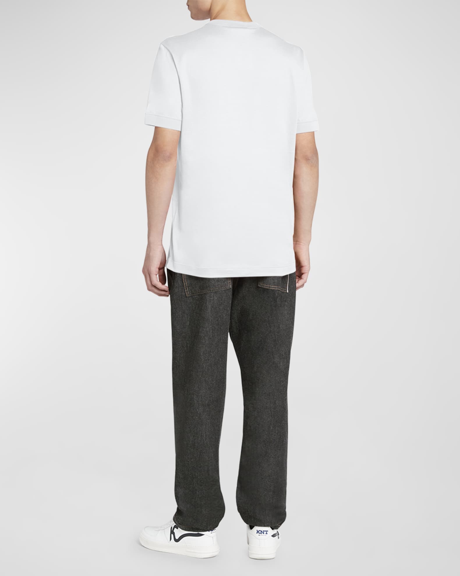 KNT Men's Outline Logo Crewneck T-Shirt | Neiman Marcus