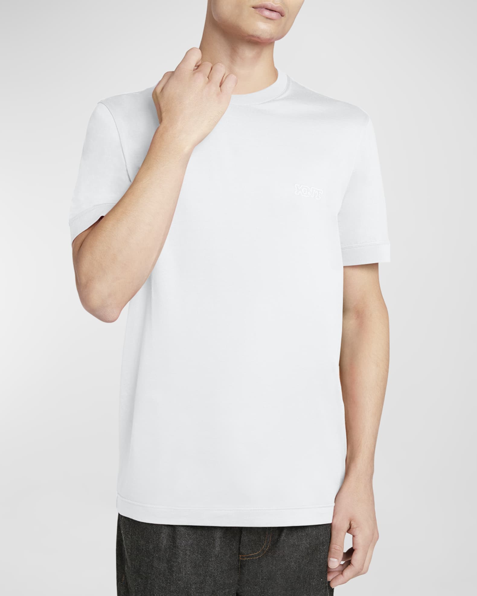 KNT Men's Outline Logo Crewneck T-Shirt | Neiman Marcus