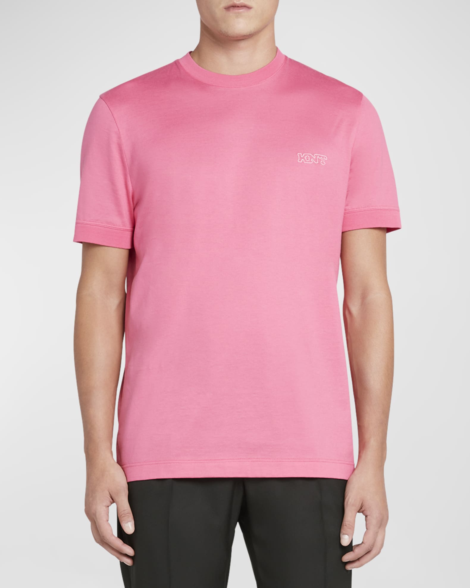 KNT Men's Outline Logo Crewneck T-Shirt | Neiman Marcus