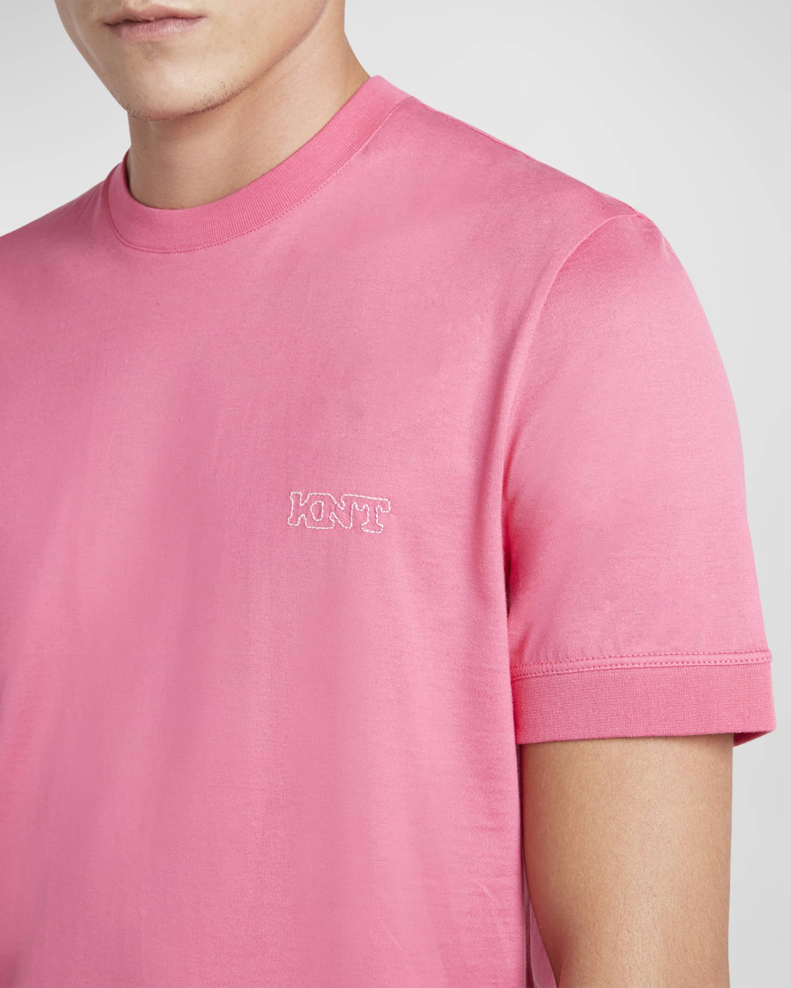 KNT Men's Outline Logo Crewneck T-Shirt | Neiman Marcus