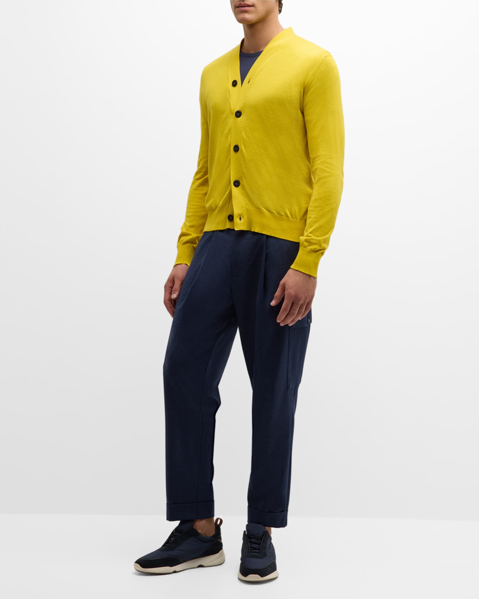 KNT Men's Cotton Knit Cardigan | Neiman Marcus