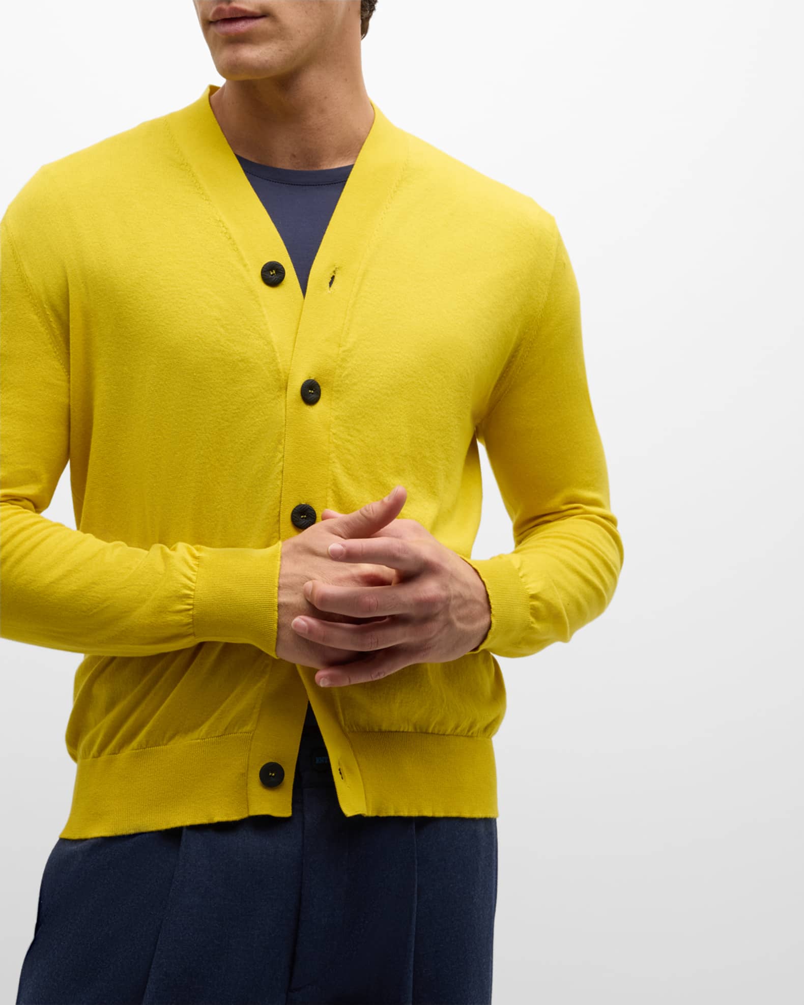 KNT Men's Cotton Knit Cardigan | Neiman Marcus