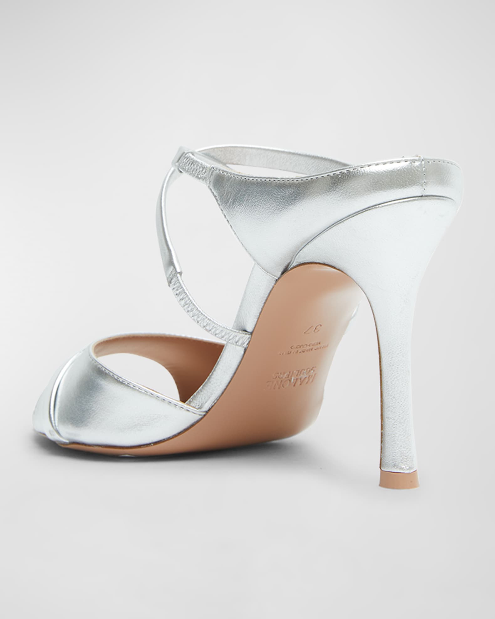 Malone Souliers Yoko Metallic Crisscross Slide Sandals | Neiman Marcus