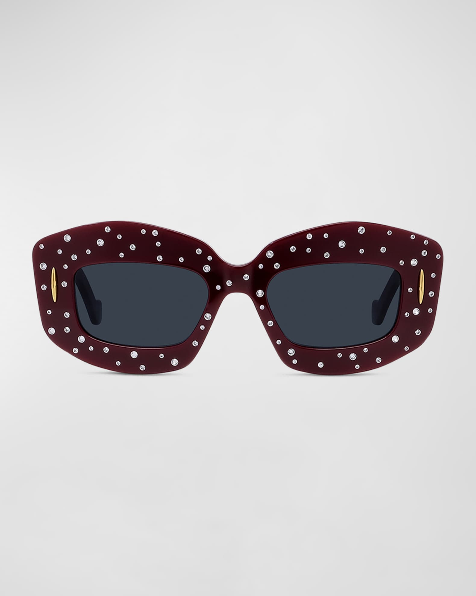 Loewe Starry Night Red Acetate Rectangle Sunglasses | Neiman Marcus