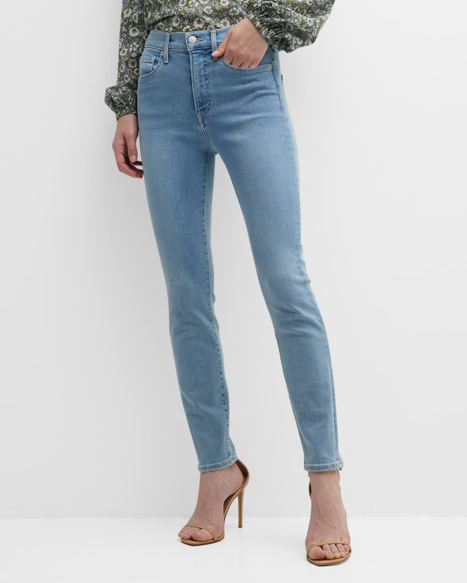 Veronica Beard Debbie High Rise Skinny Jeans | Neiman Marcus