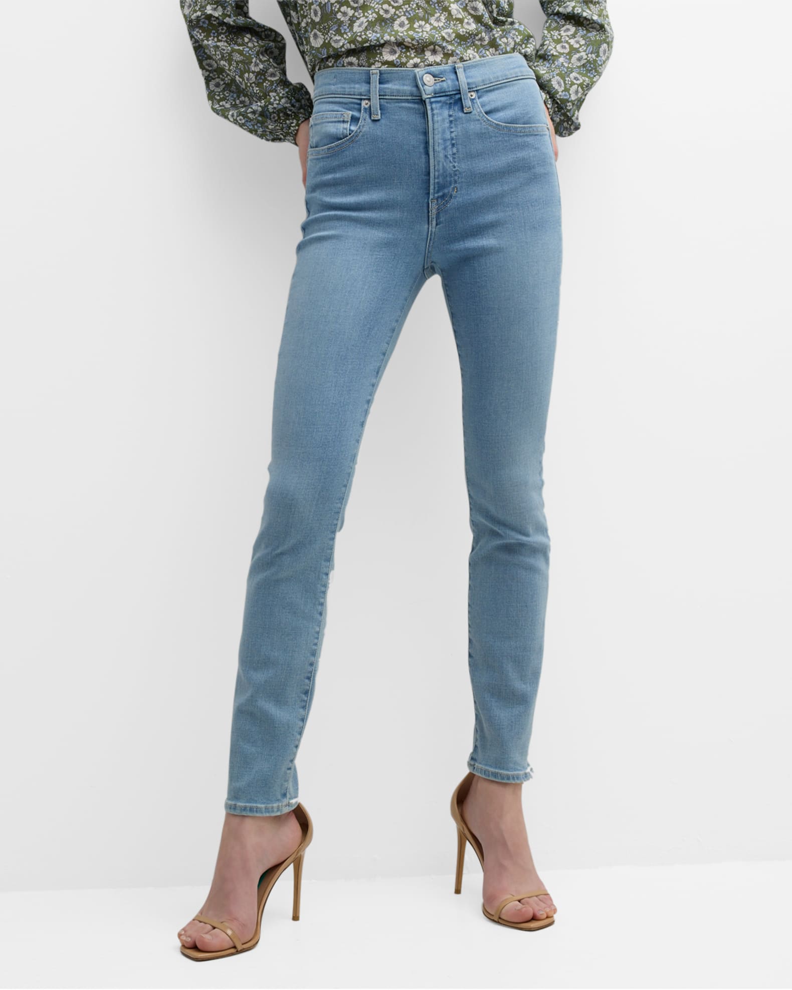 Veronica Beard Debbie High Rise Skinny Jeans | Neiman Marcus