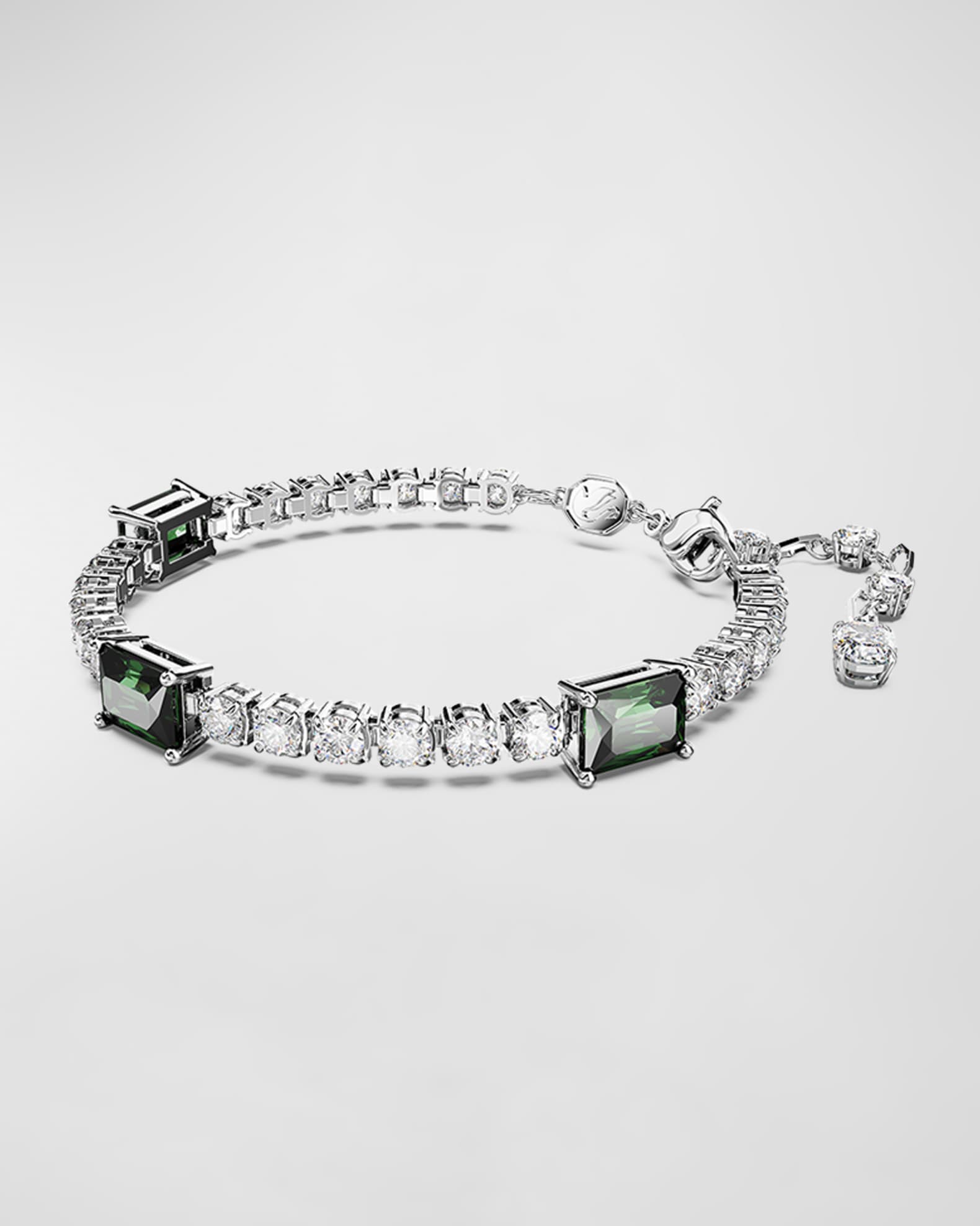 SWAROVSKI Matrix Rhodium-Plated Crystal Tennis Bracelet | Neiman Marcus