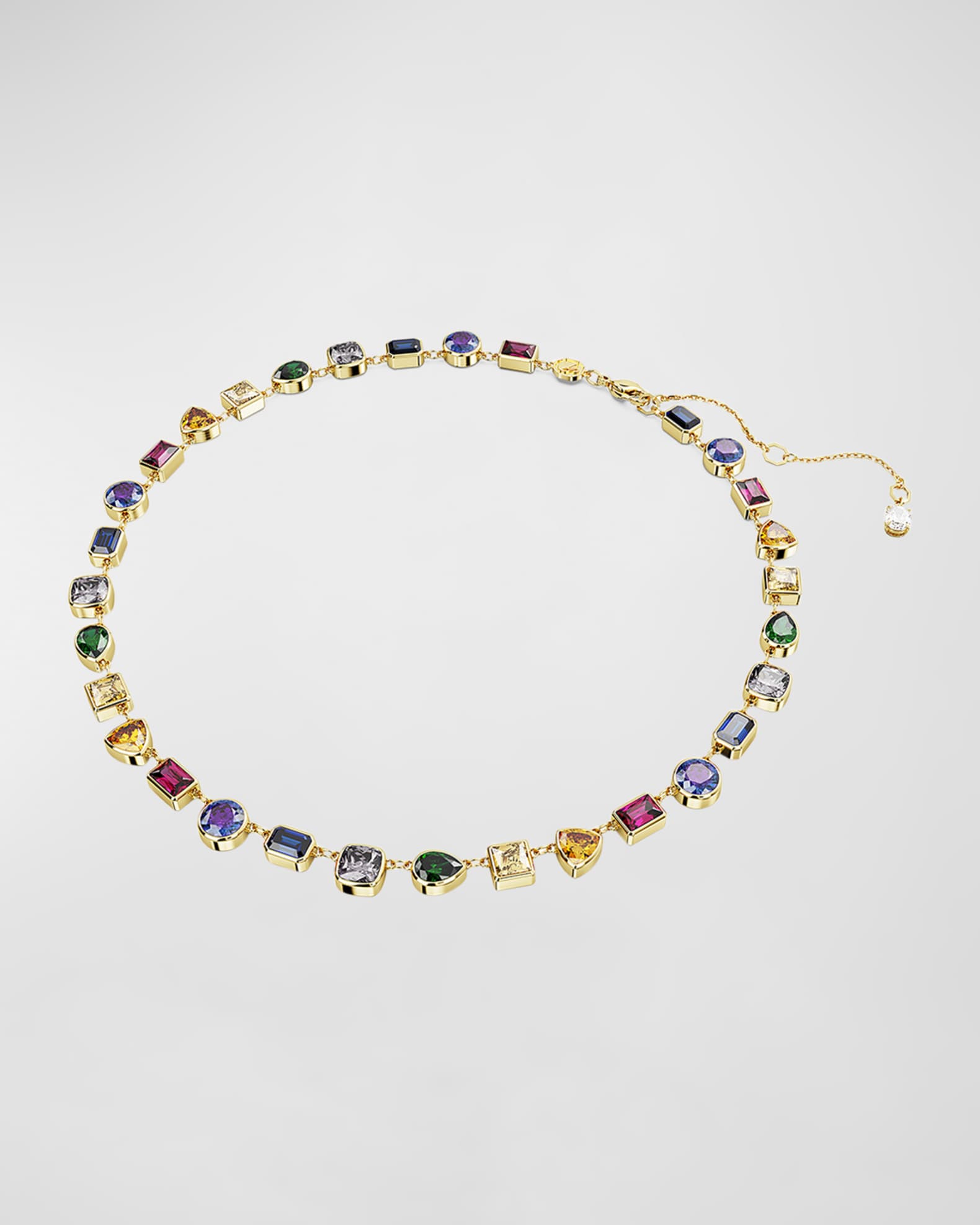 SWAROVSKI Stilla Gold-Tone Mix-Cut Multicolor Crystal Necklace | Neiman ...