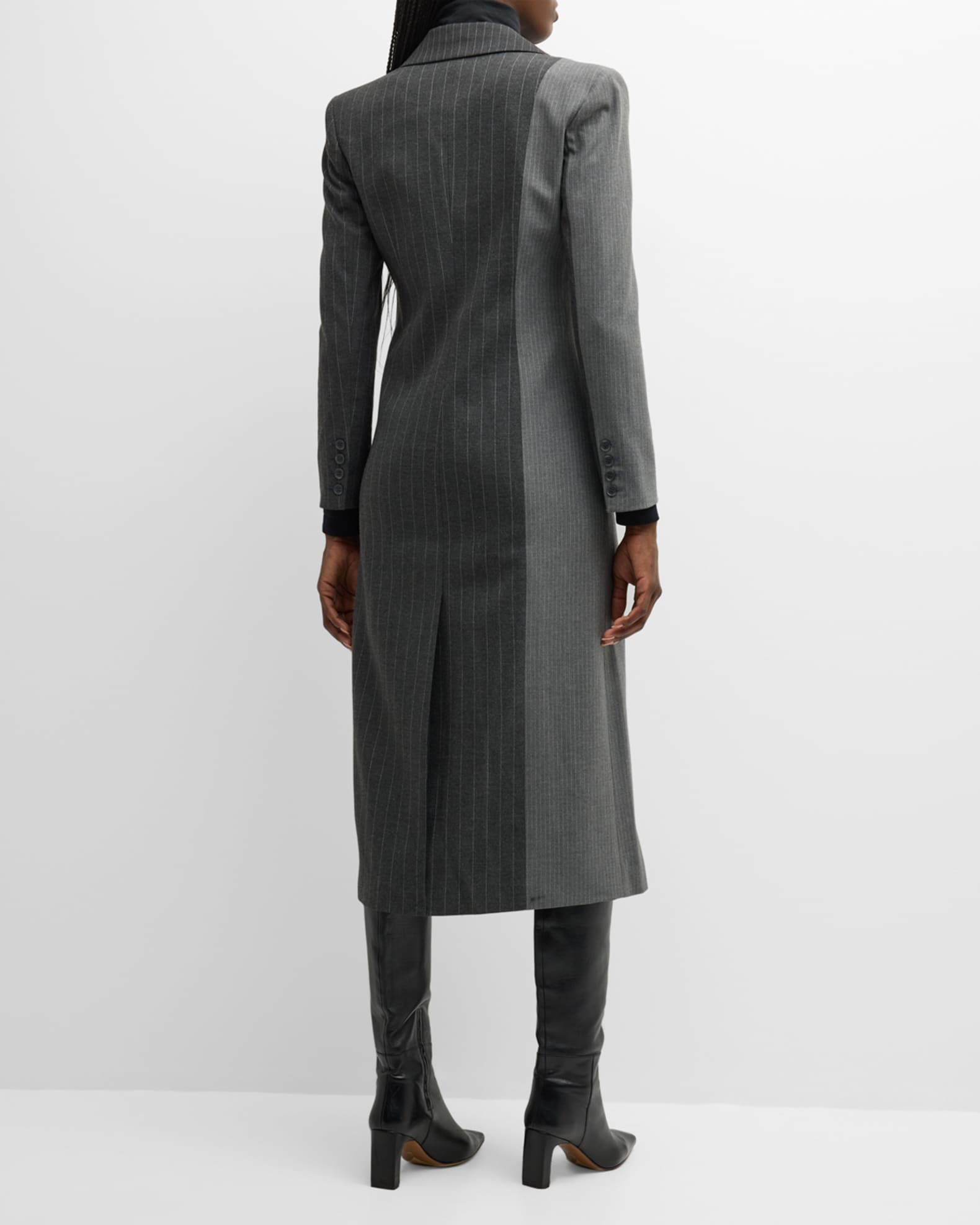 Alice + Olivia Bret Pinstripe Long Blazer | Neiman Marcus