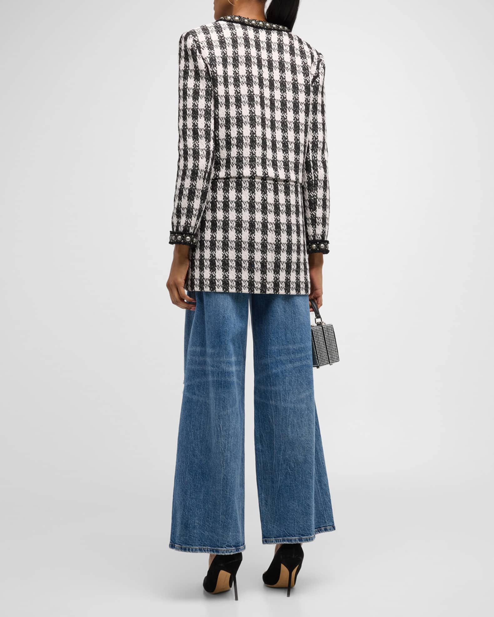 Alice + Olivia Deon Two-Fer Tweed Jacket | Neiman Marcus