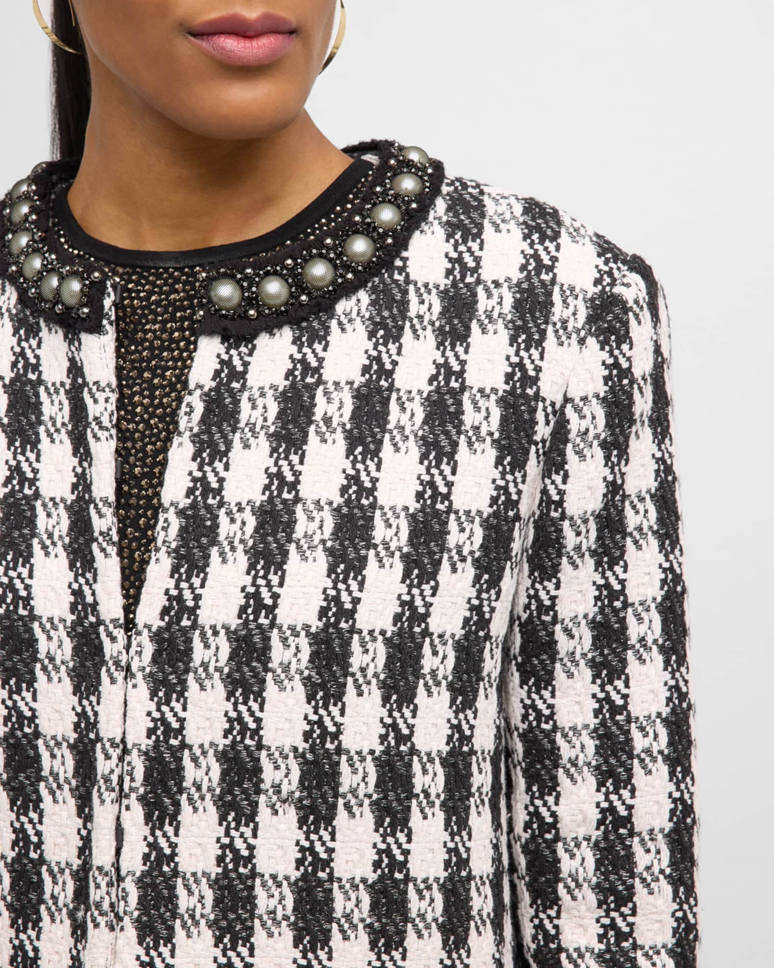 Alice + Olivia Deon Two-Fer Tweed Jacket | Neiman Marcus