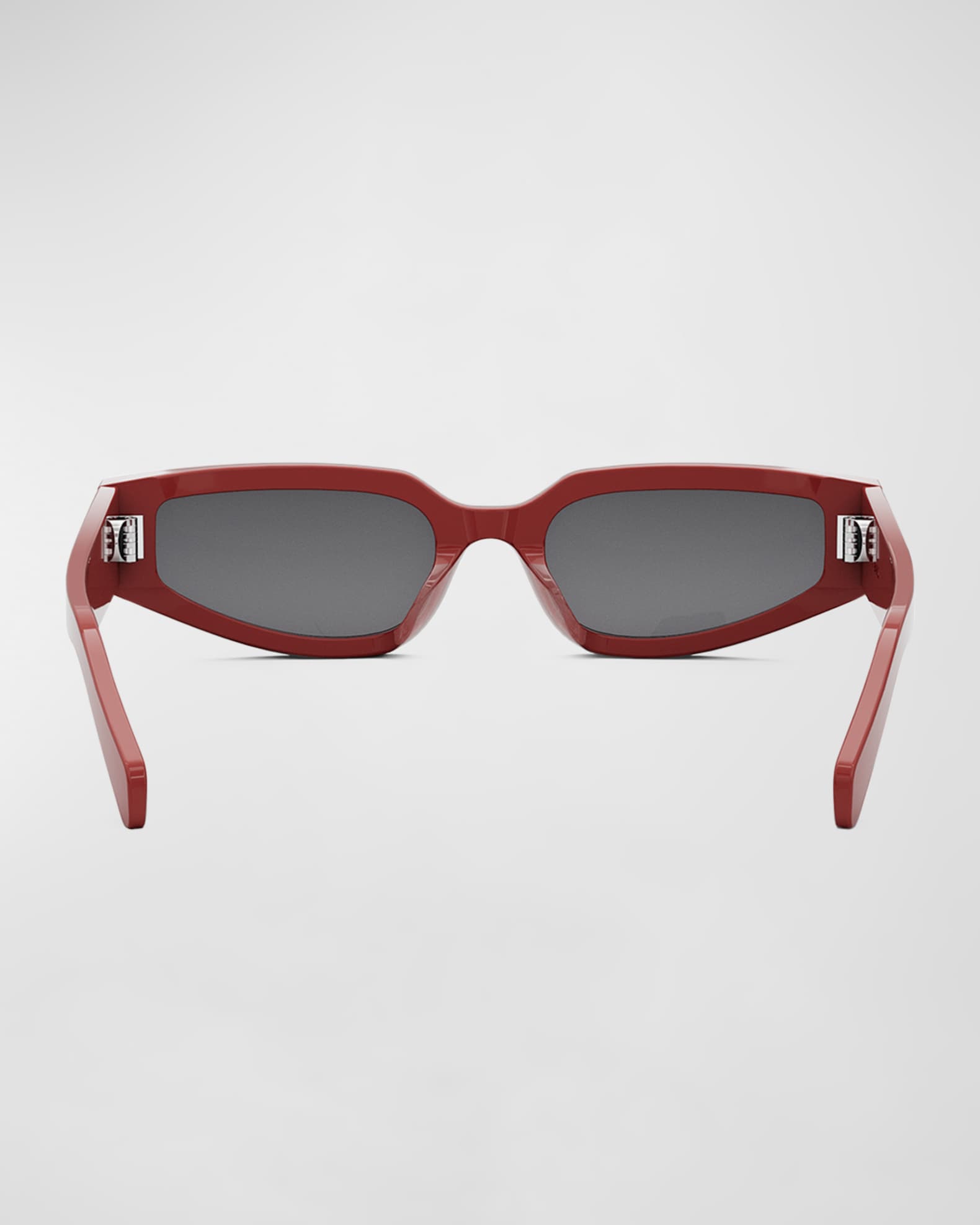 Celine Triomphe Sleek Red Acetate Cat-Eye Sunglasses | Neiman Marcus