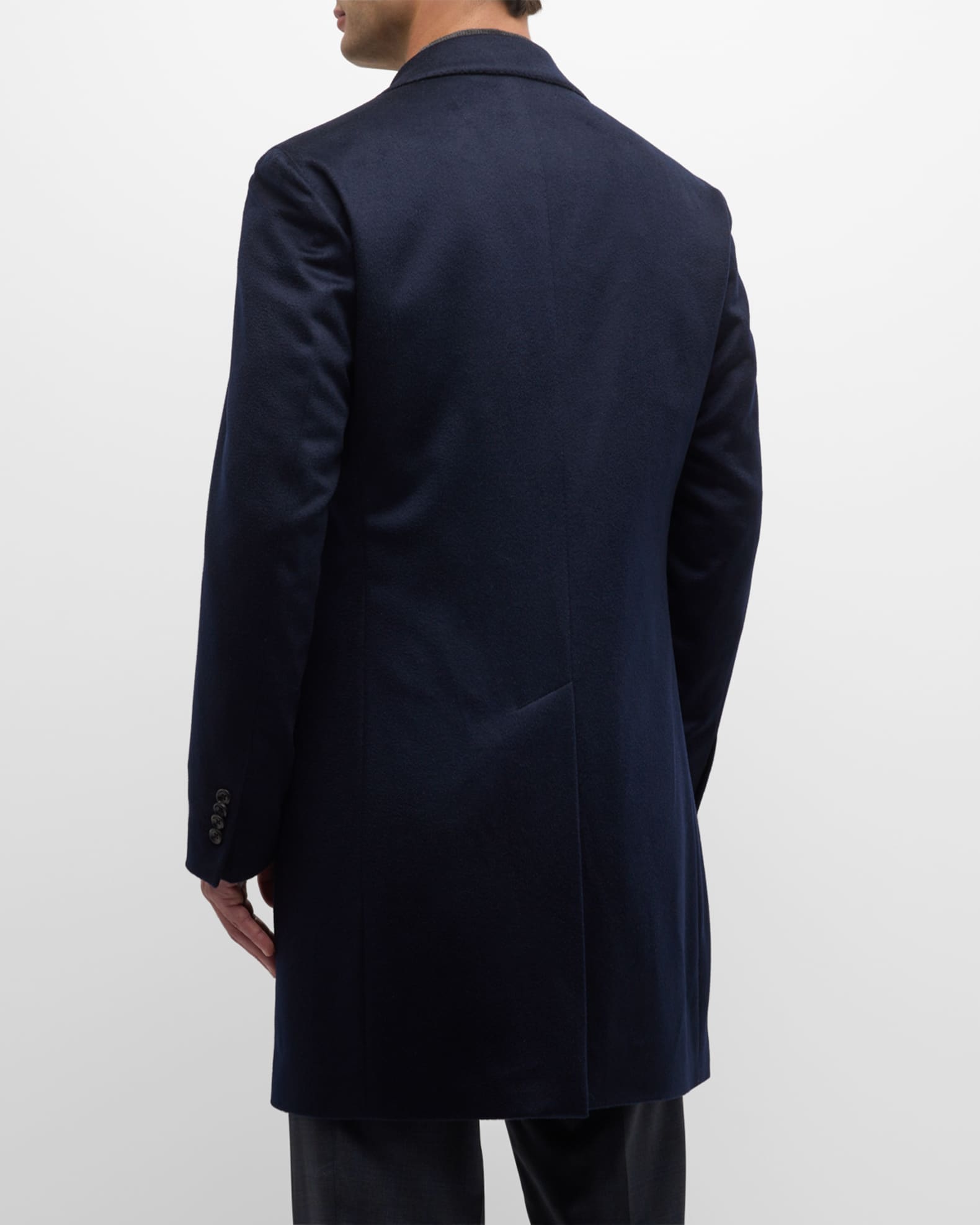 Neiman Marcus Men's Solid Cashmere Topcoat | Neiman Marcus