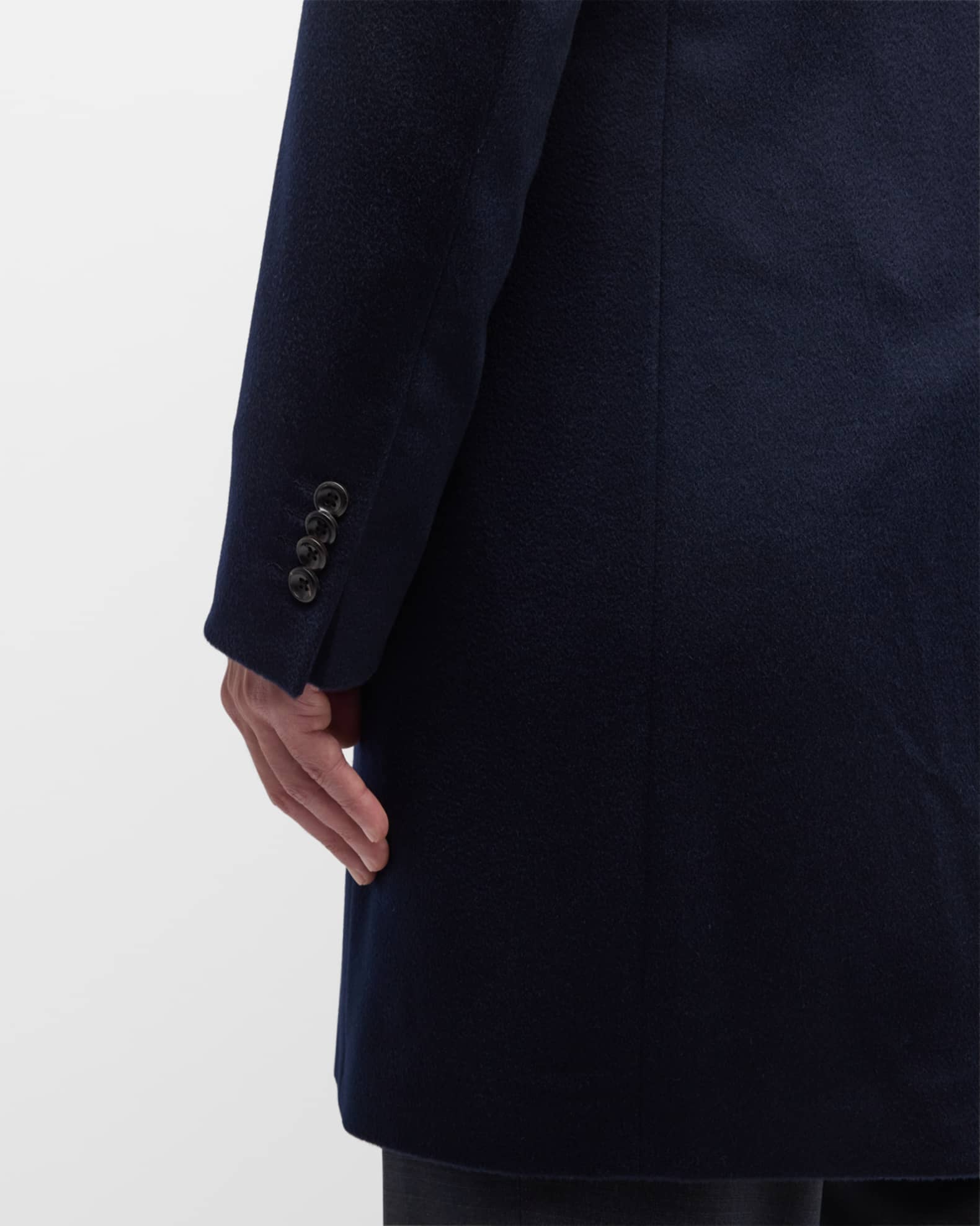 Neiman Marcus Men's Solid Cashmere Topcoat | Neiman Marcus