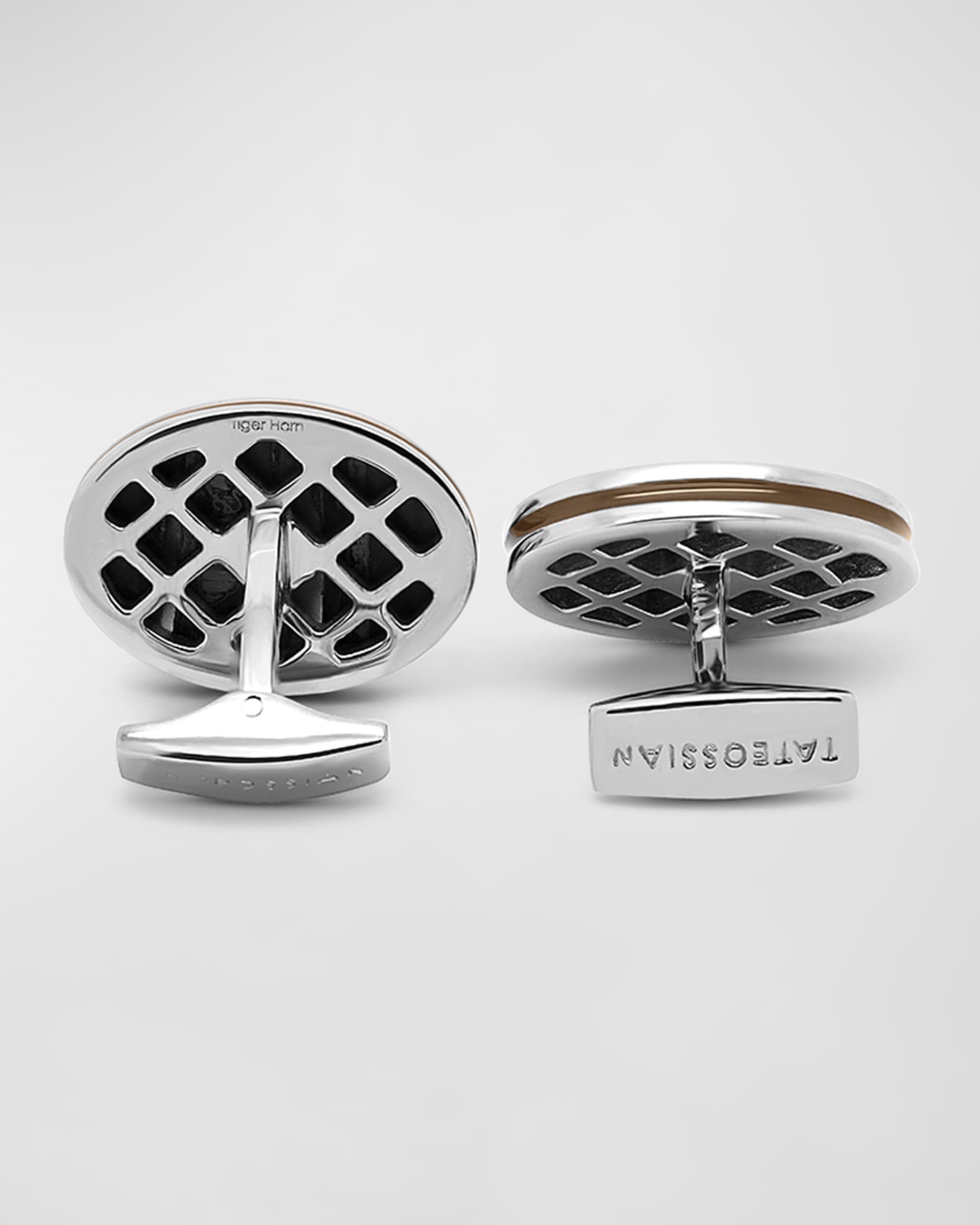 Tateossian Men's Tiger Iron Oval Cufflinks | Neiman Marcus