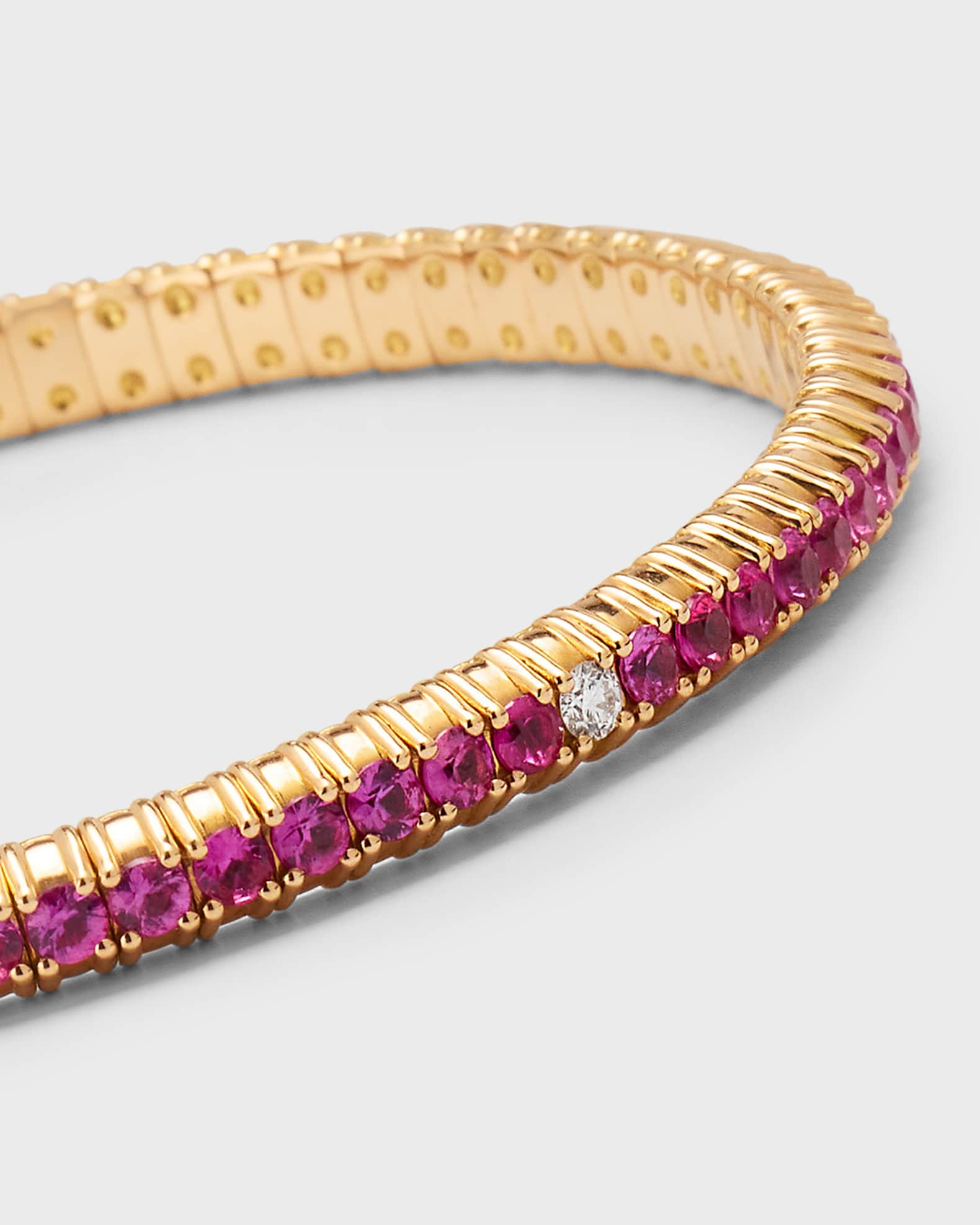 ZYDO 18K Rose Gold Bracelet with Diamonds and Rubies | Neiman Marcus