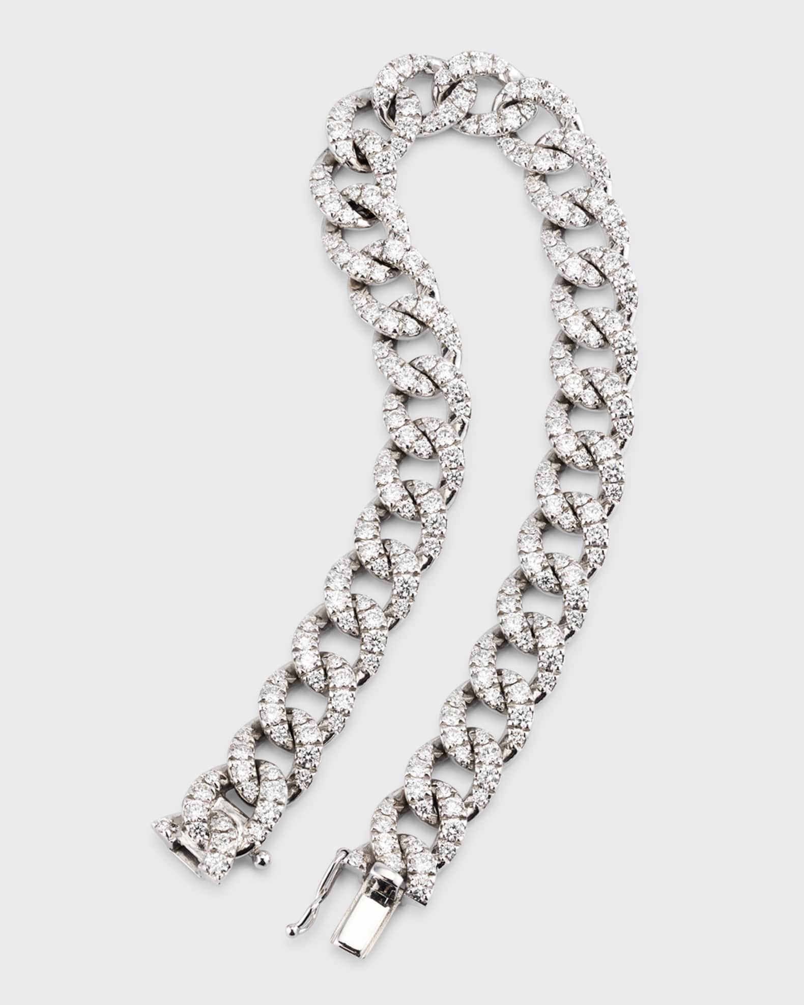 ZYDO 18K White Gold Groumette Bracelet with Diamonds | Neiman Marcus