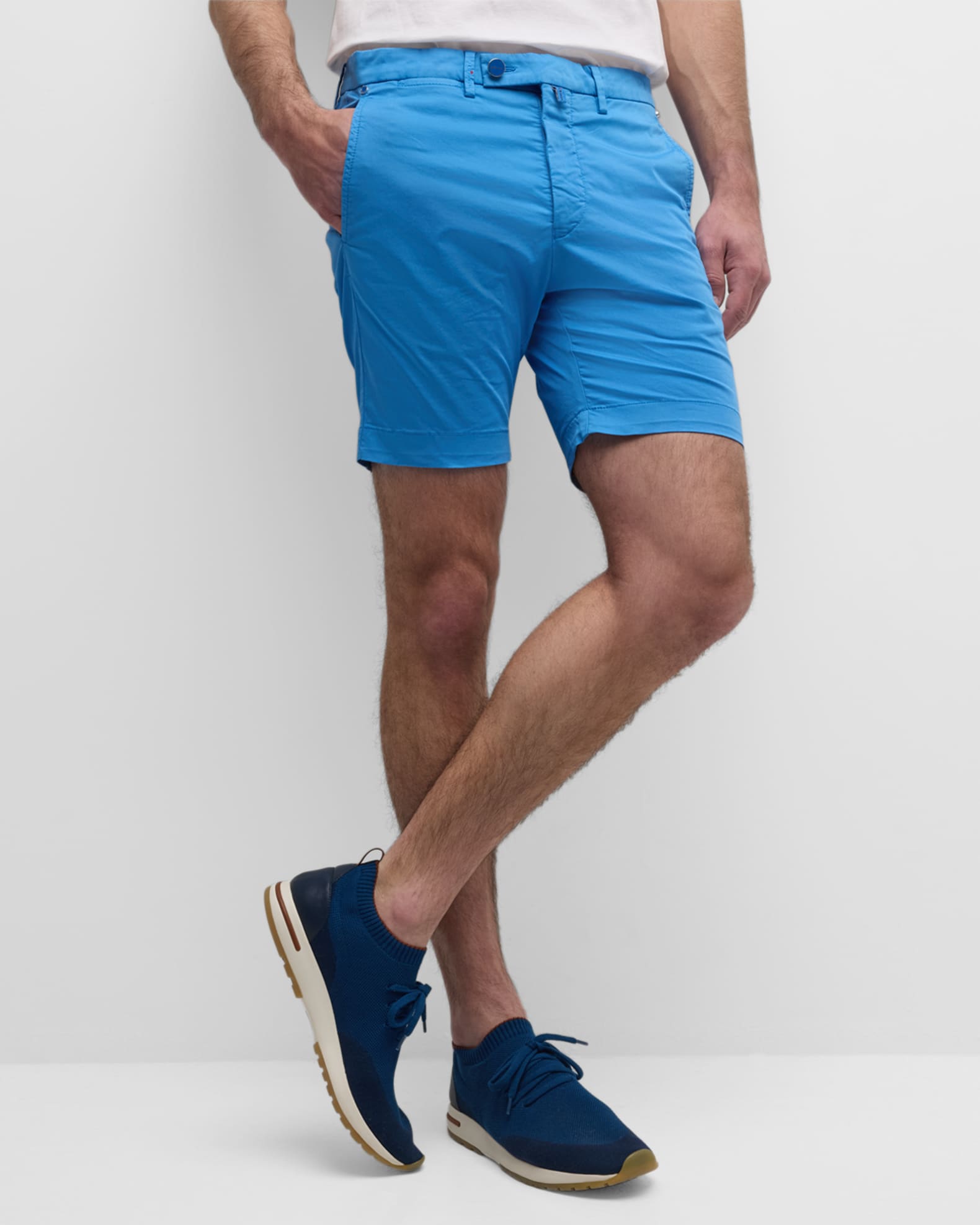 Kiton Men's 5-Pocket Flat-Front Shorts | Neiman Marcus