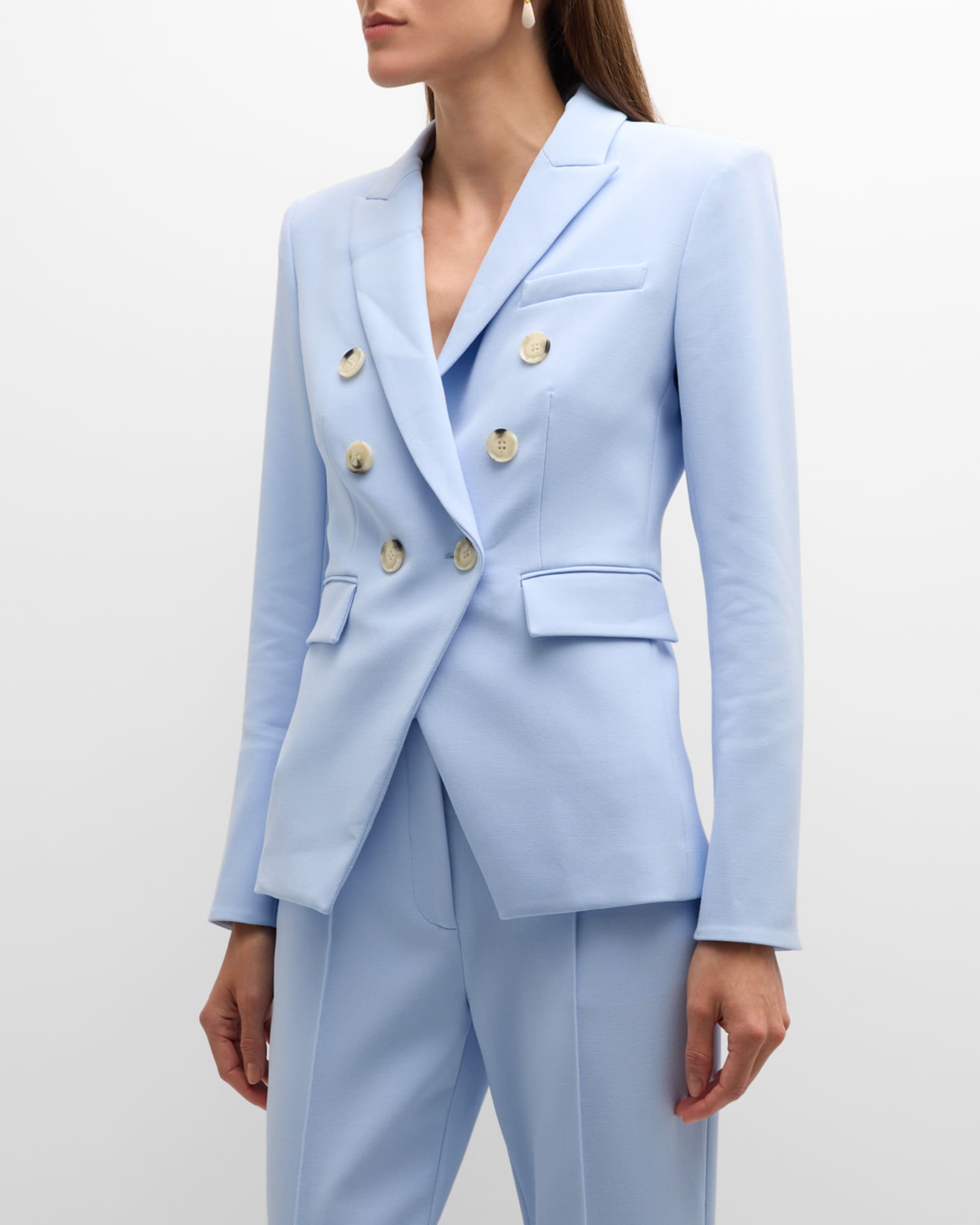 Double-Breasted Dickey Jacket Suit | Neiman Marcus