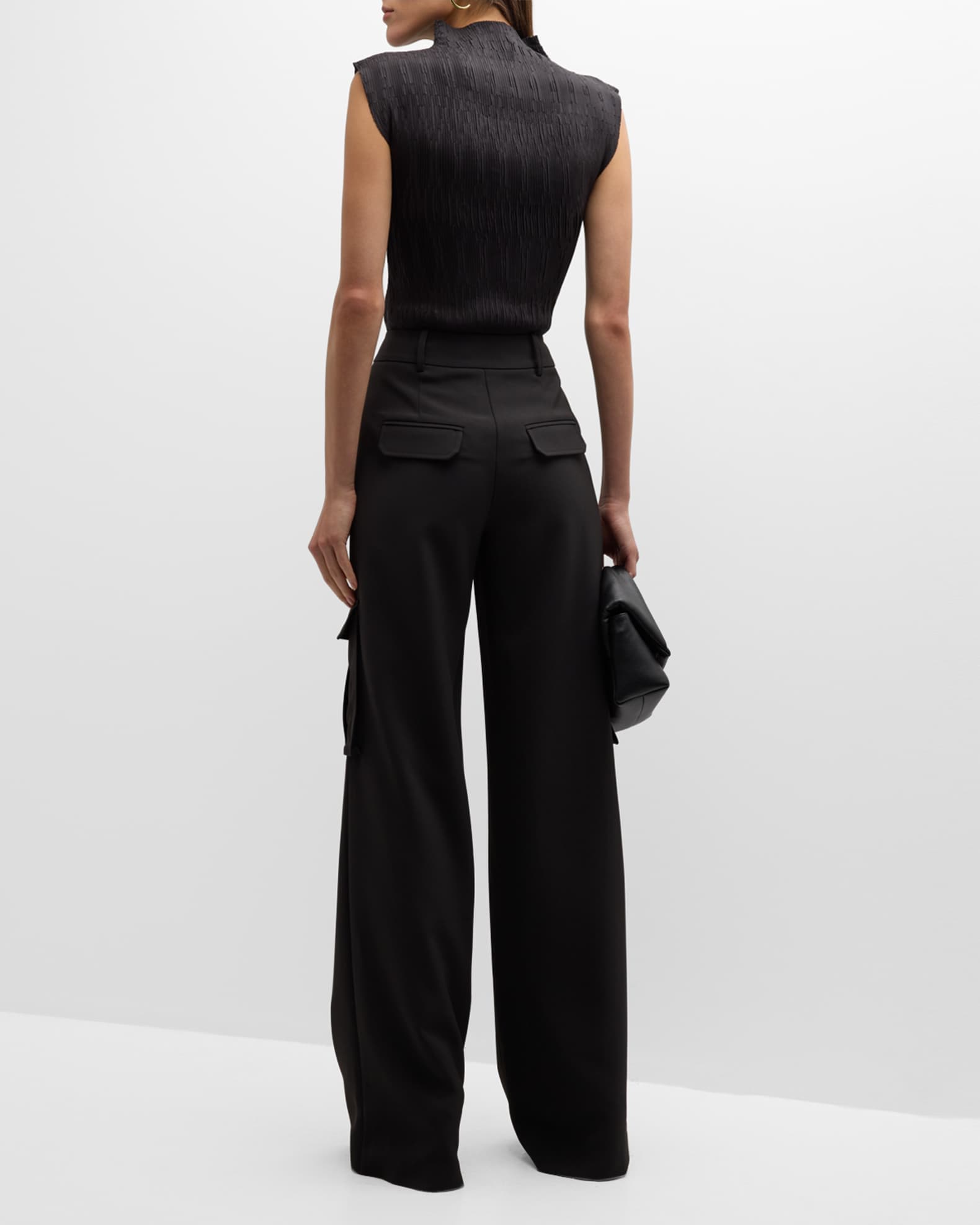Veronica Beard Saul Crepe Cargo Pants | Neiman Marcus