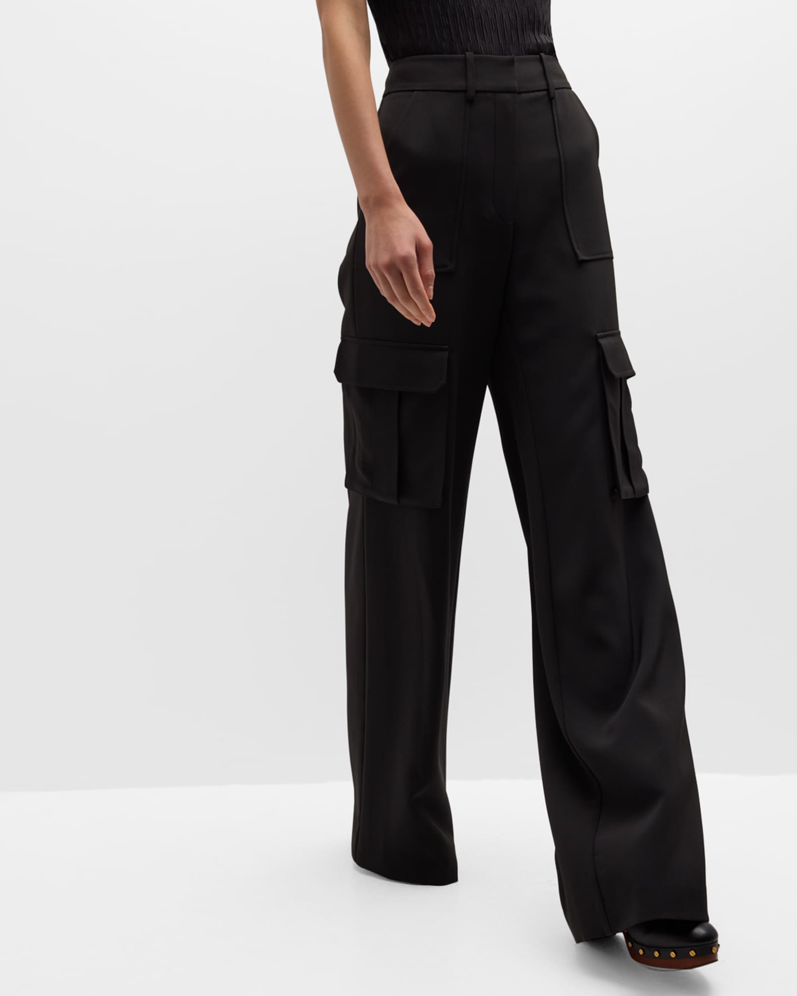 Veronica Beard Saul Crepe Cargo Pants | Neiman Marcus