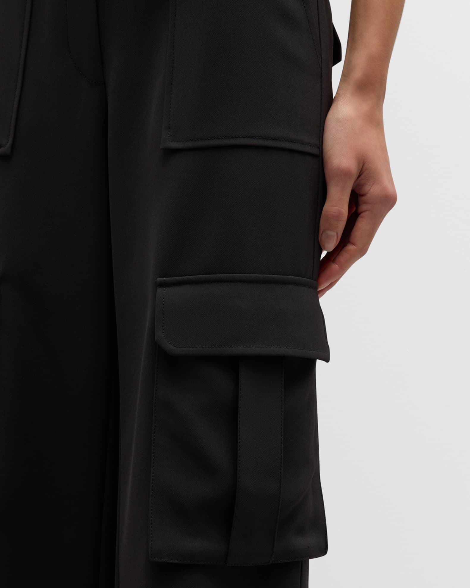 Veronica Beard Saul Crepe Cargo Pants | Neiman Marcus