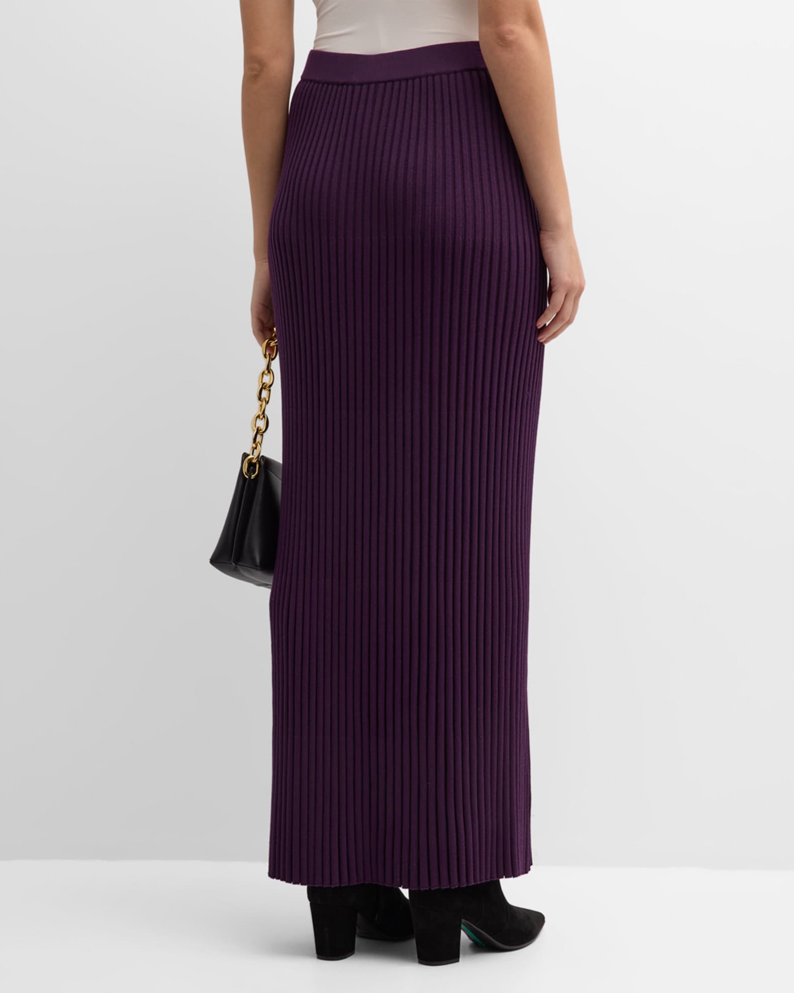 Misook Ribbed Knit Straight Maxi Skirt | Neiman Marcus