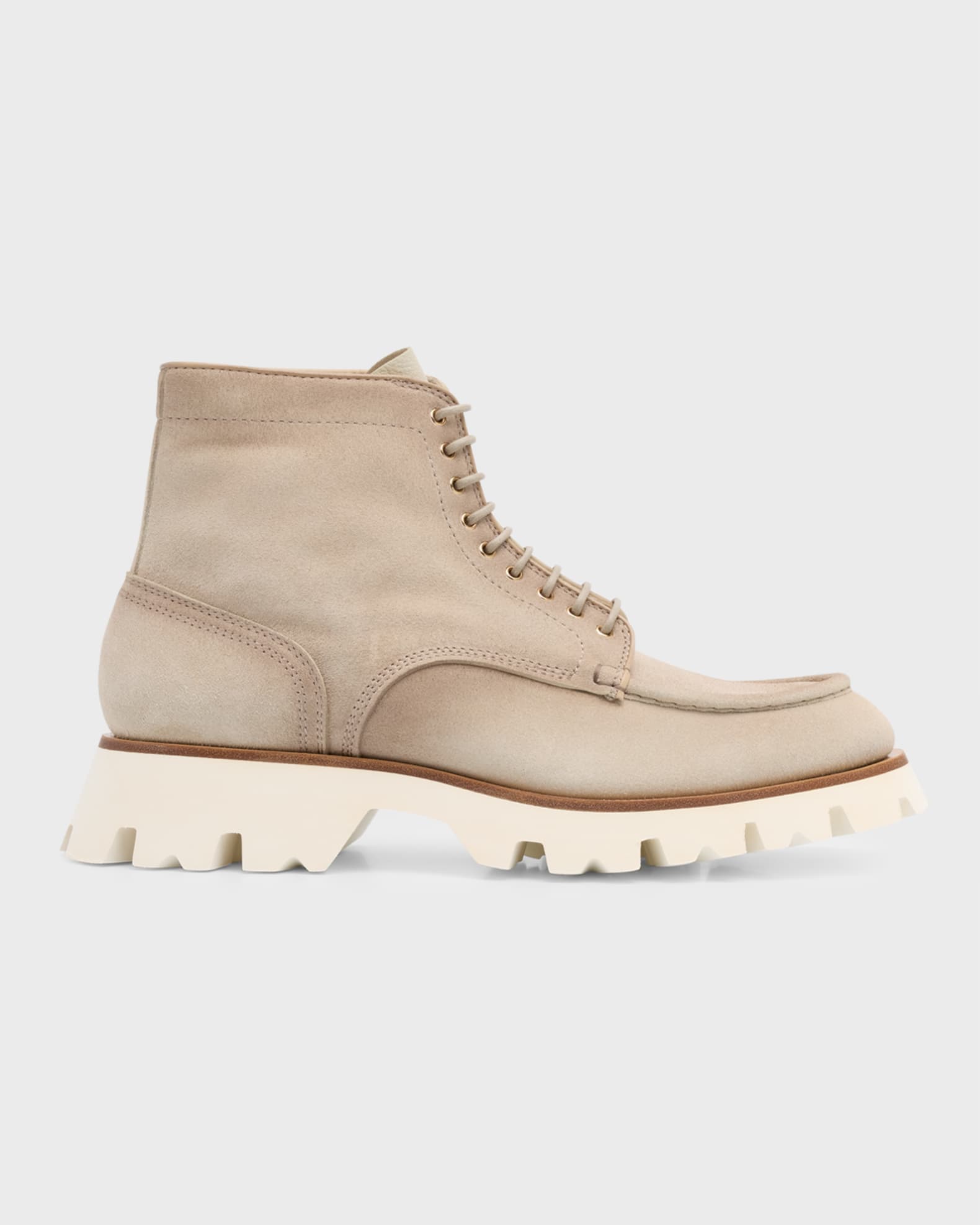 Santoni Men's Laine Suede Lace-Up Boots | Neiman Marcus