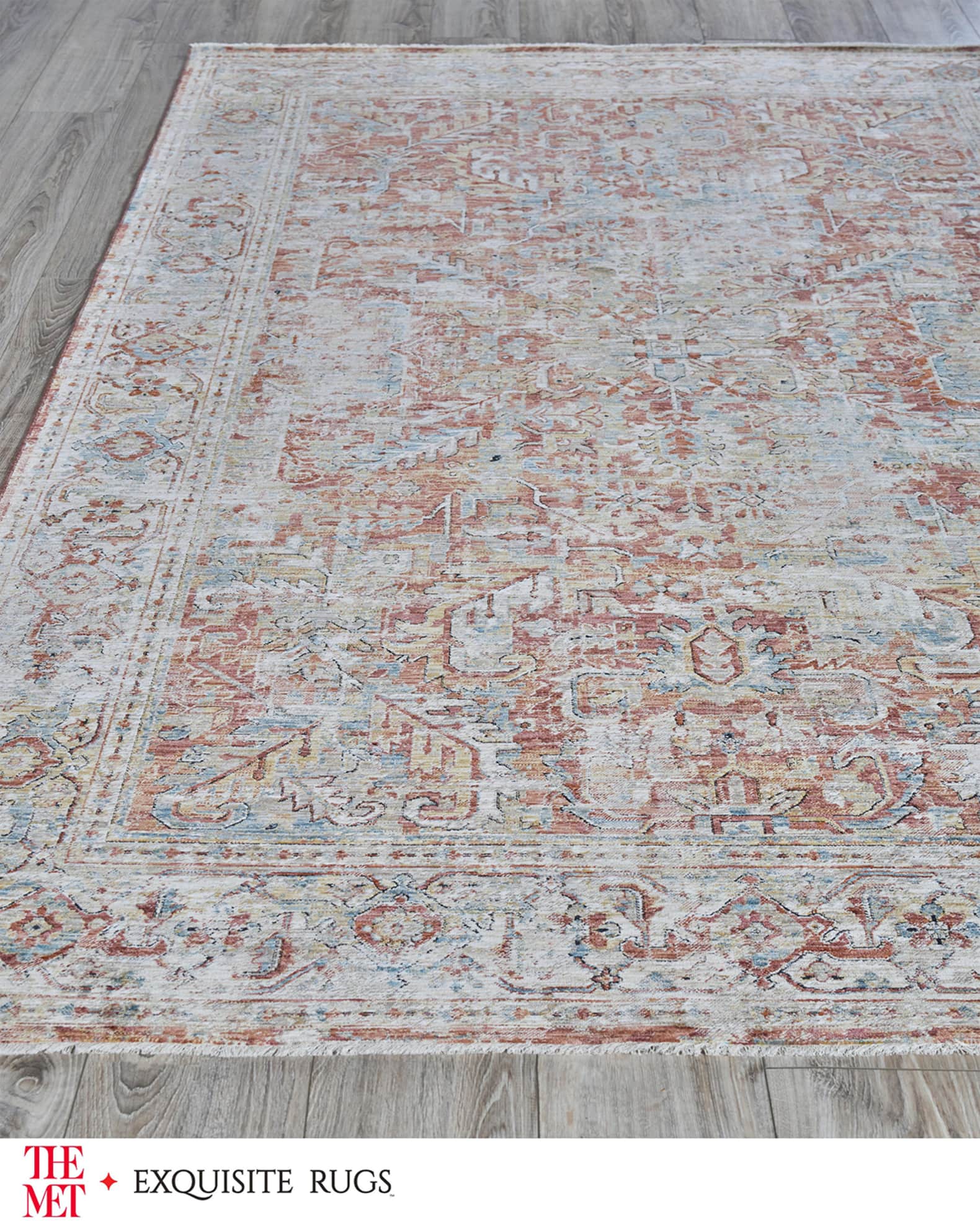 Exquisite Rugs x THE MET Antique Loom Rust & Beige Rug, 10' x 14 ...