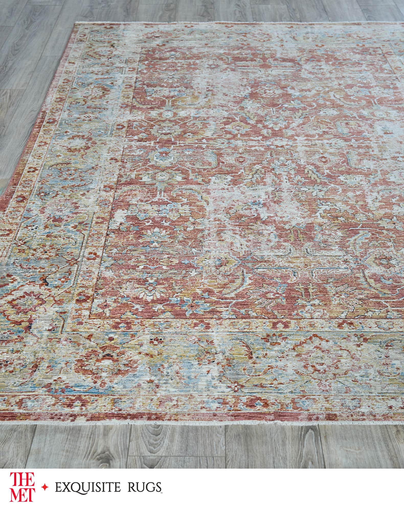 Antique Loom Rust & Blue Rug | Neiman Marcus