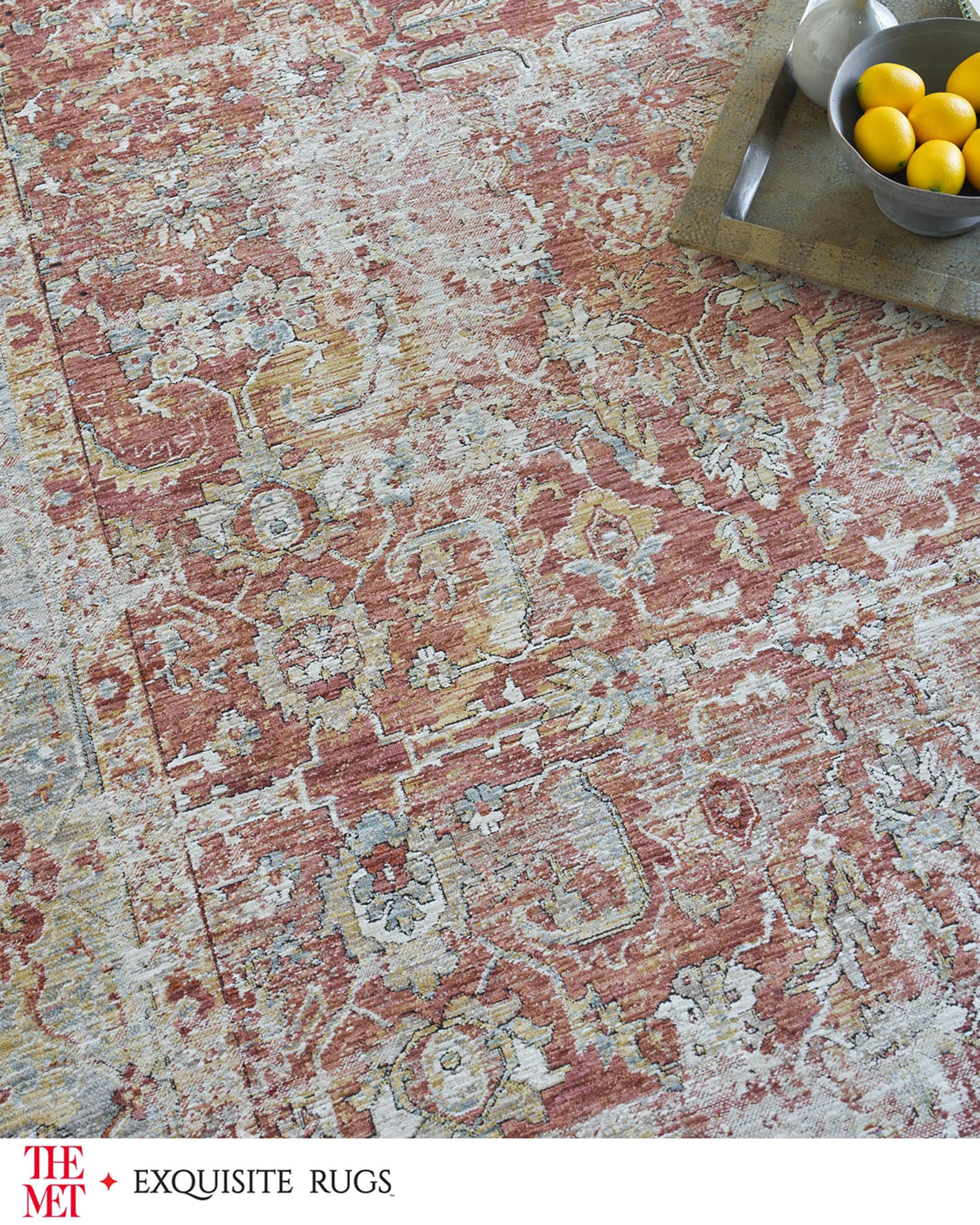 Antique Loom Rust & Blue Rug | Neiman Marcus