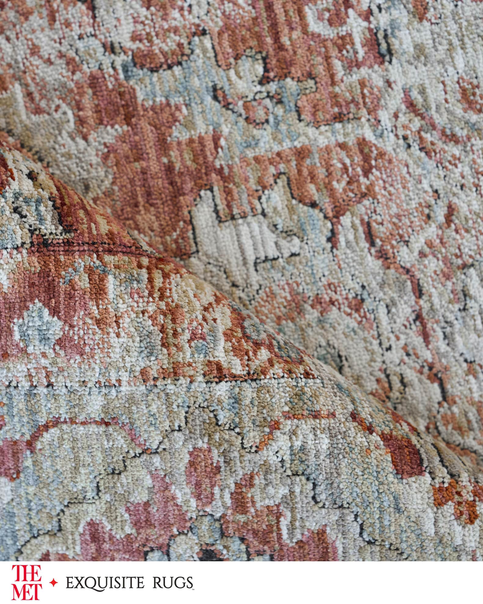 Antique-Loomed Rust and Blue Rug Collection | Neiman Marcus