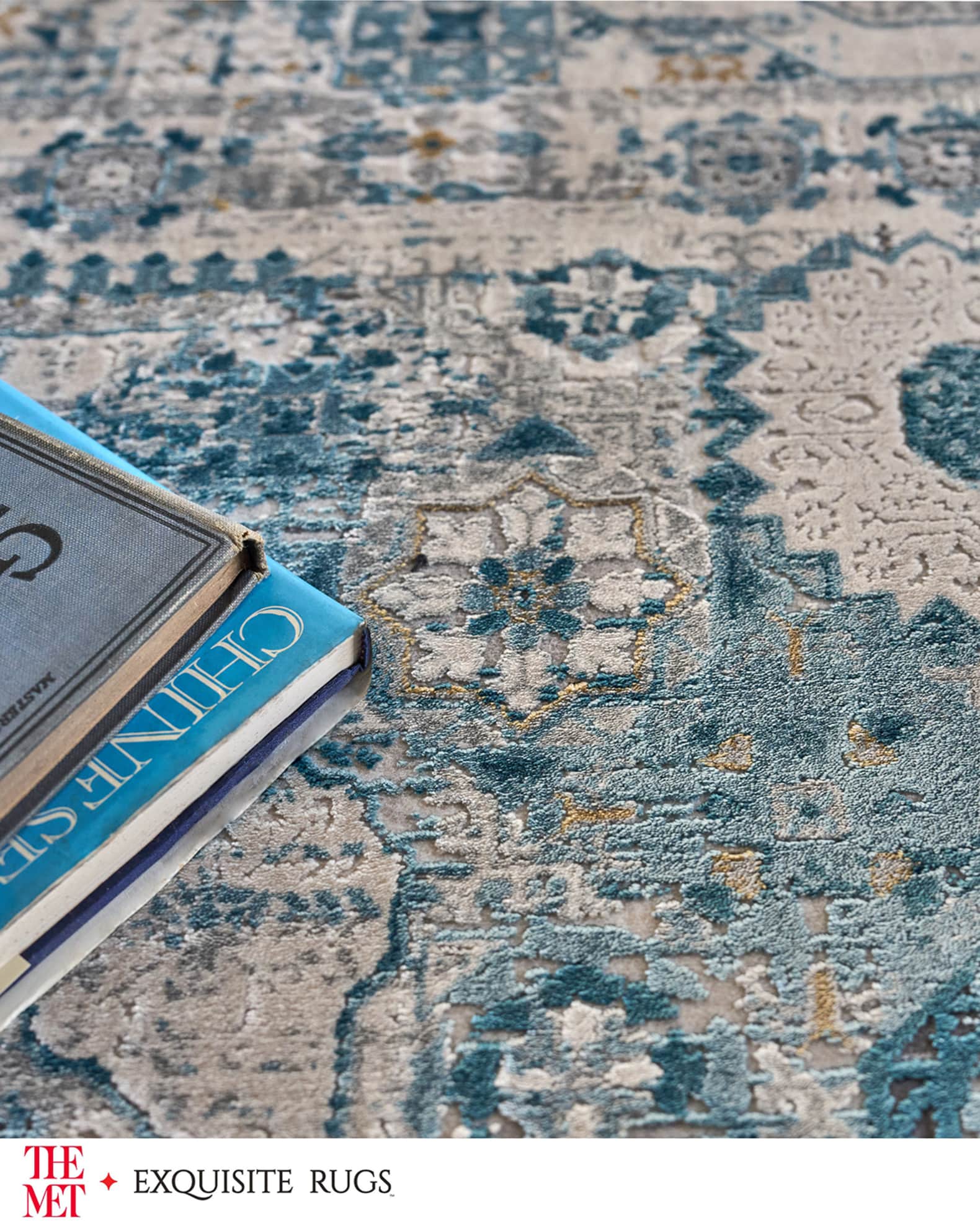 Legacy-Loomed Blue and Ivory Rug Collection | Neiman Marcus