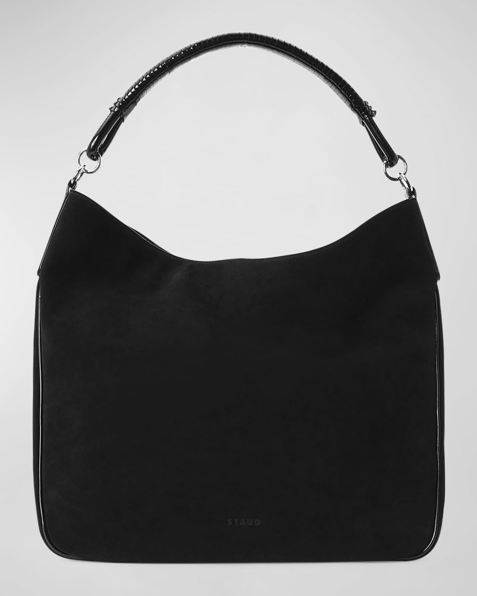 STAUD Perry Mixed Leather Hobo Bag | Neiman Marcus