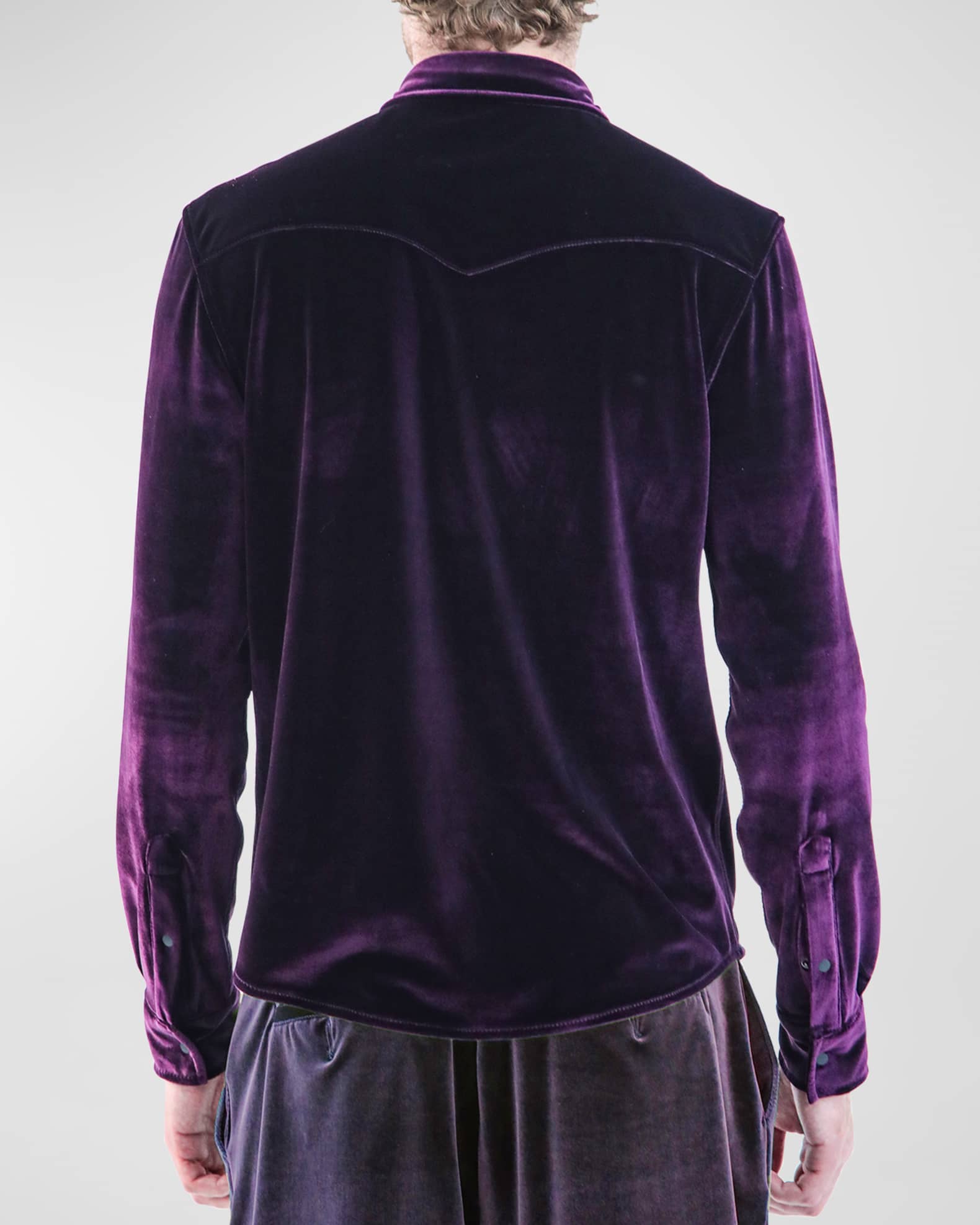 monfrere Men's Eastwood Velvet Western Shirt | Neiman Marcus