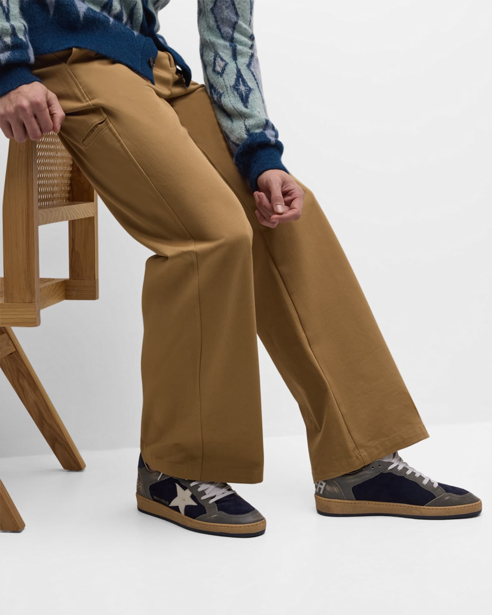 Golden Goose Men's Ball Star Distressed Leather Low-Top Sneakers ...