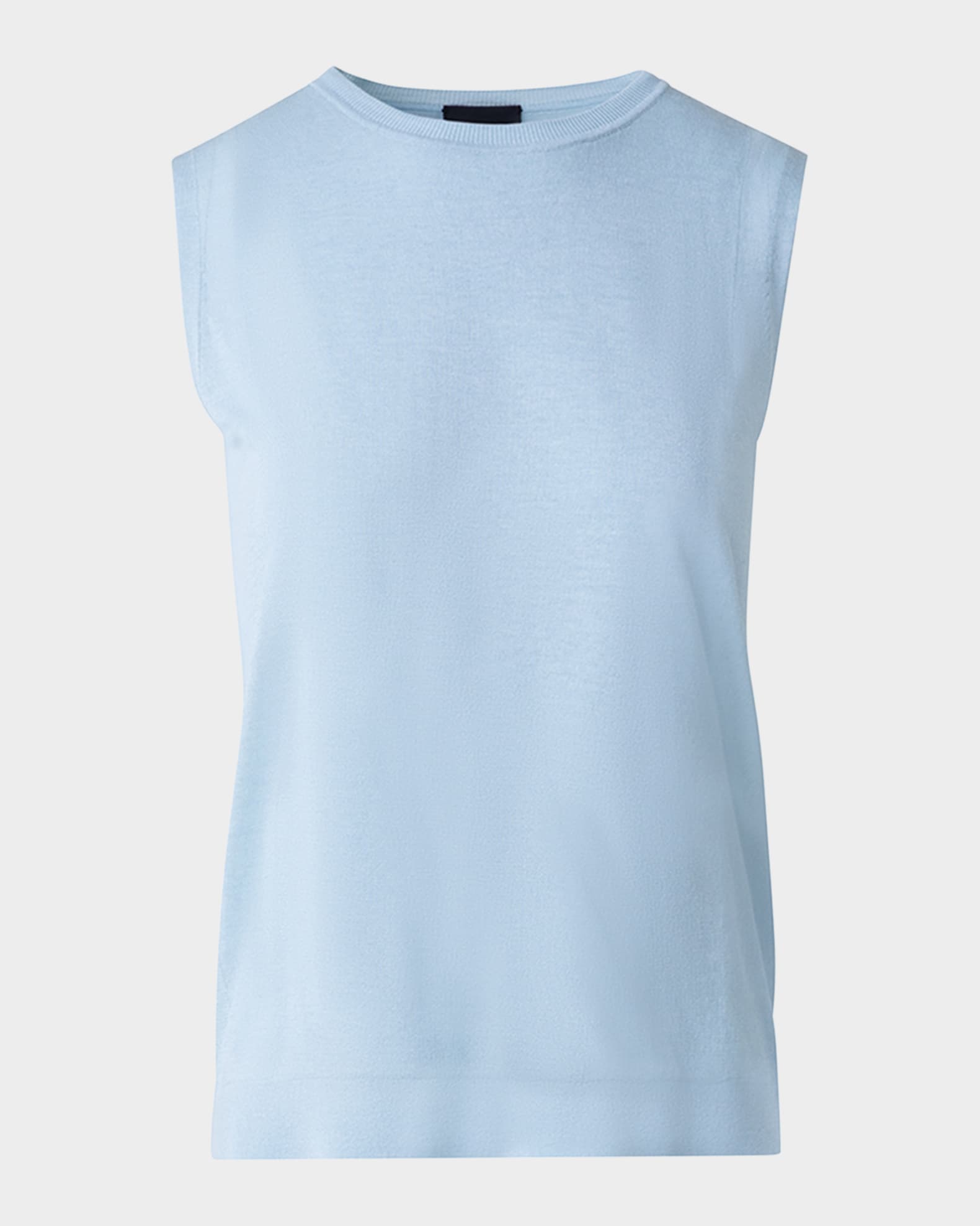 Akris Sheer-Panel Silk-Cotton Knit Tank Top | Neiman Marcus