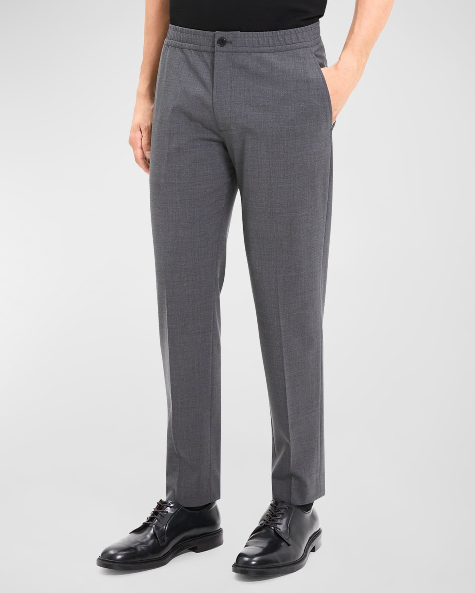 Theory Men's Mayer Stretch Wool Pants | Neiman Marcus
