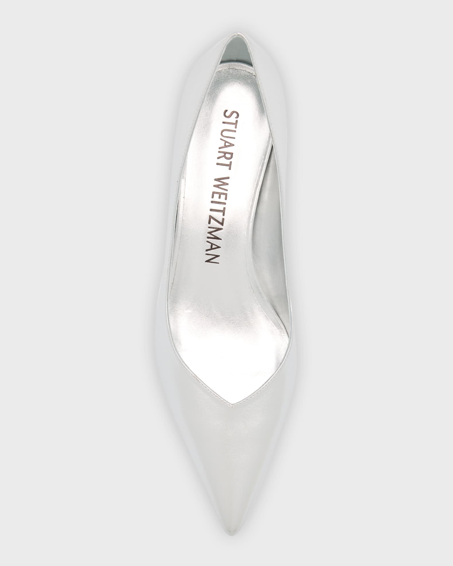 Stuart Weitzman Eva Metallic Kitten-Heel Pumps | Neiman Marcus