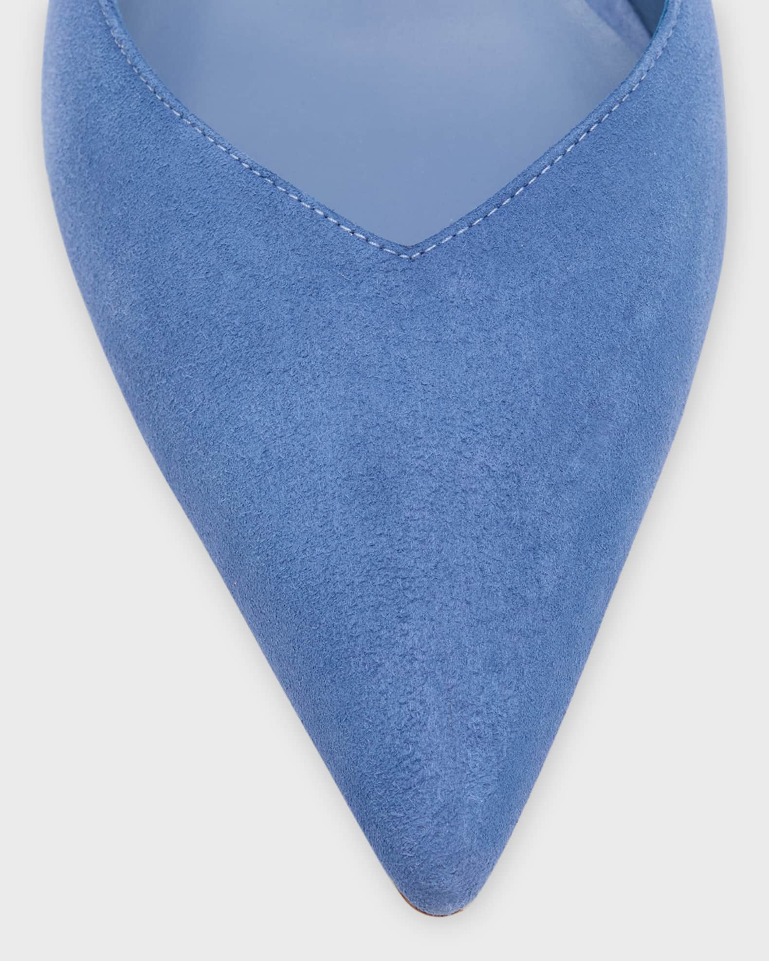 Stuart Weitzman Eva Suede Kitten-Heel Pumps | Neiman Marcus