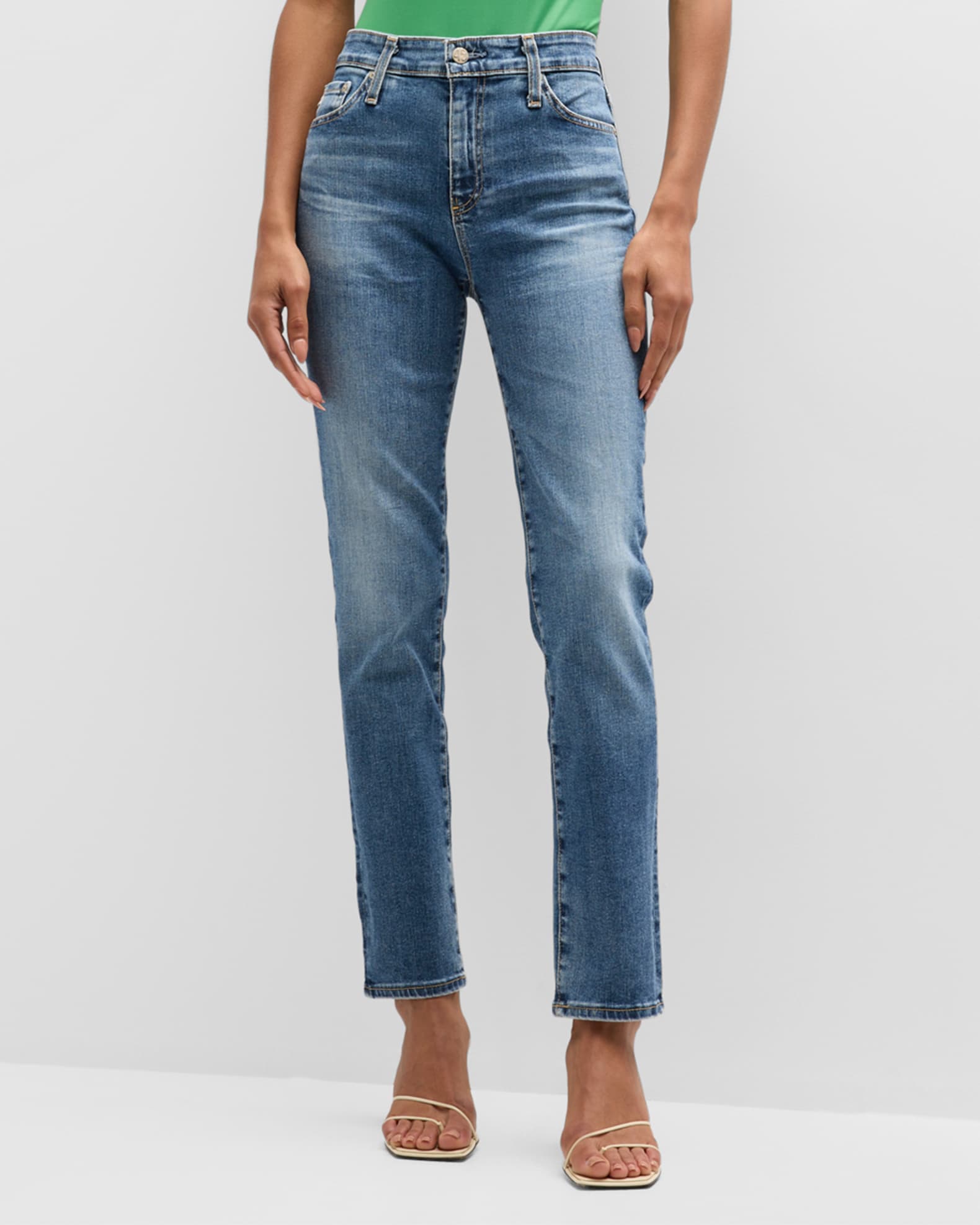 AG Jeans Mari Slim-Straight Jeans | Neiman Marcus