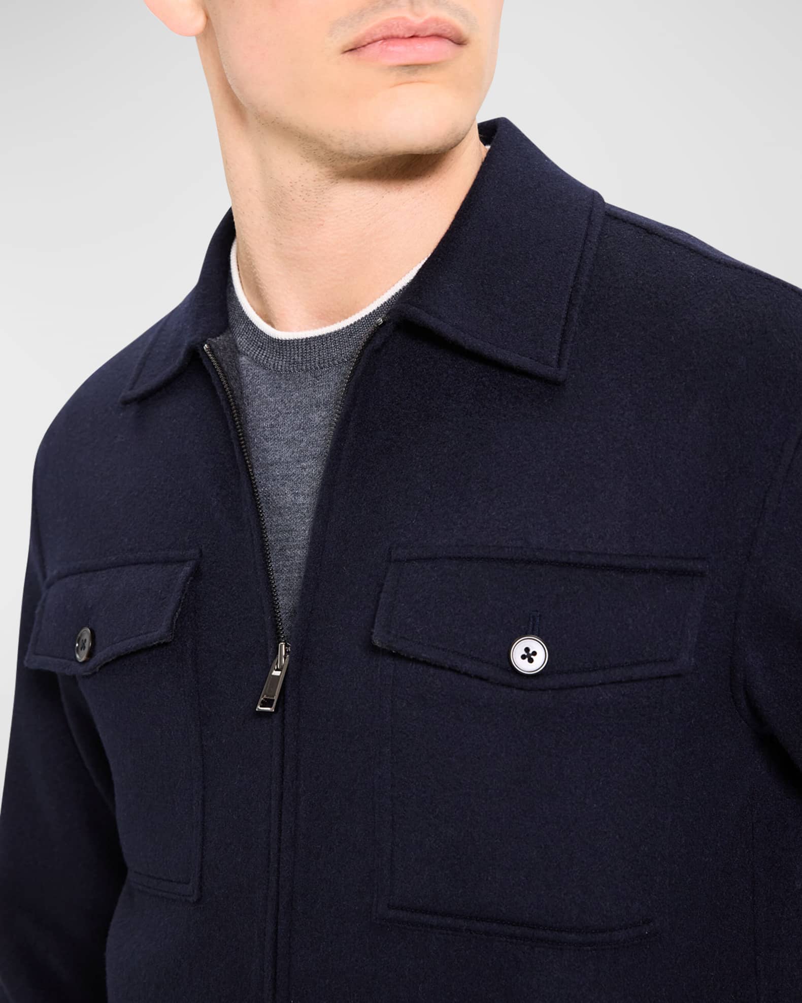 Theory Men's Vena Jacket in Luxe New Divide | Neiman Marcus