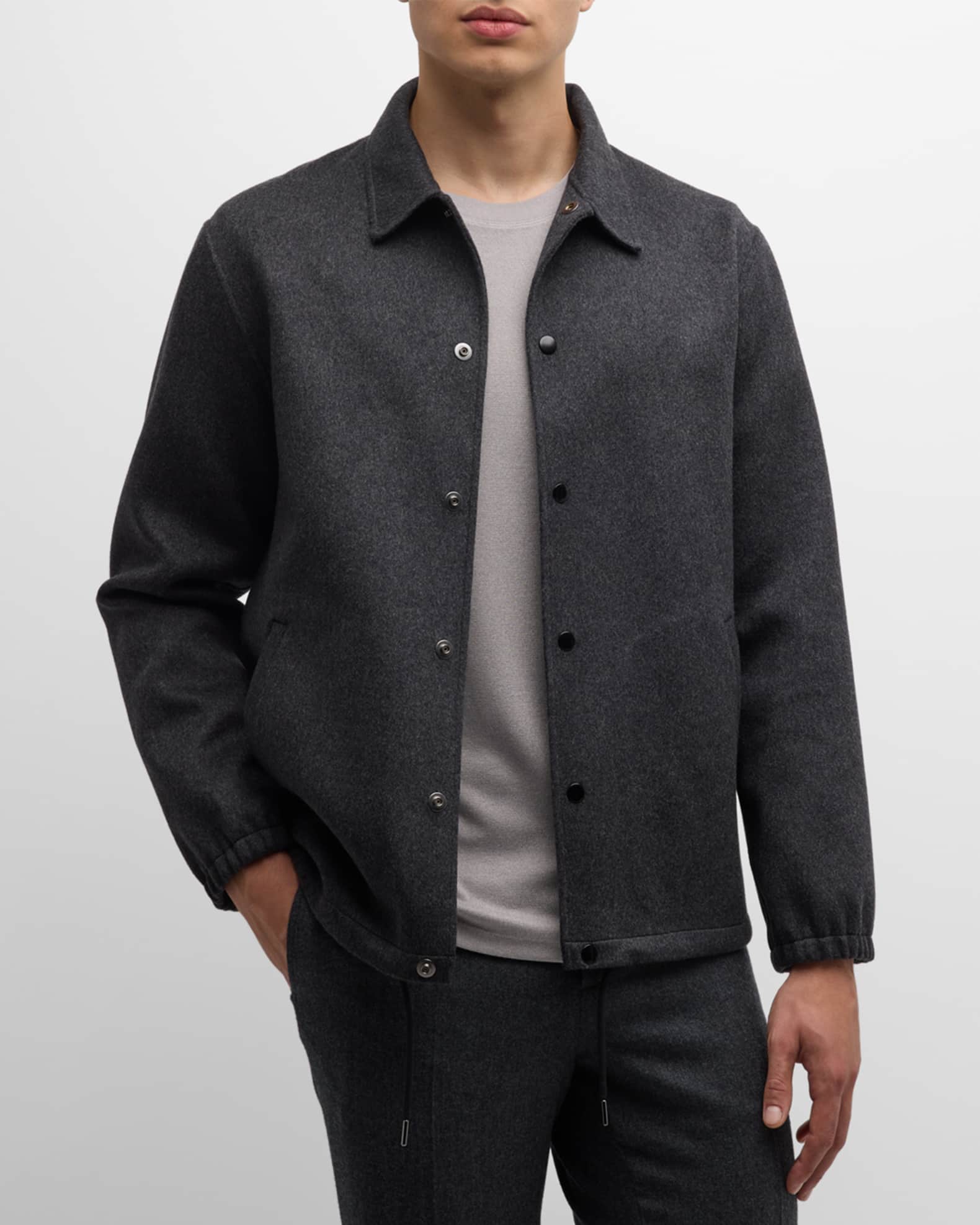 Theory Men's Classic Coach Jacket in Luxe New Divide | Neiman Marcus