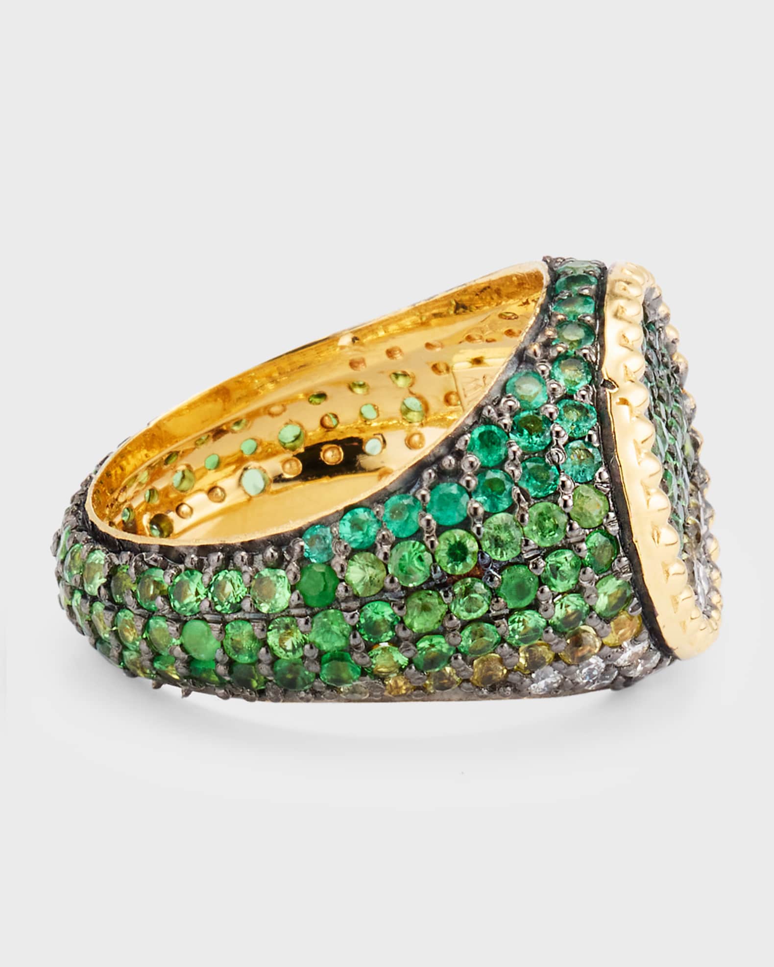 L'atelier Nawbar Northern Light Emerald and Diamond Pinky Ring, Size 4 ...