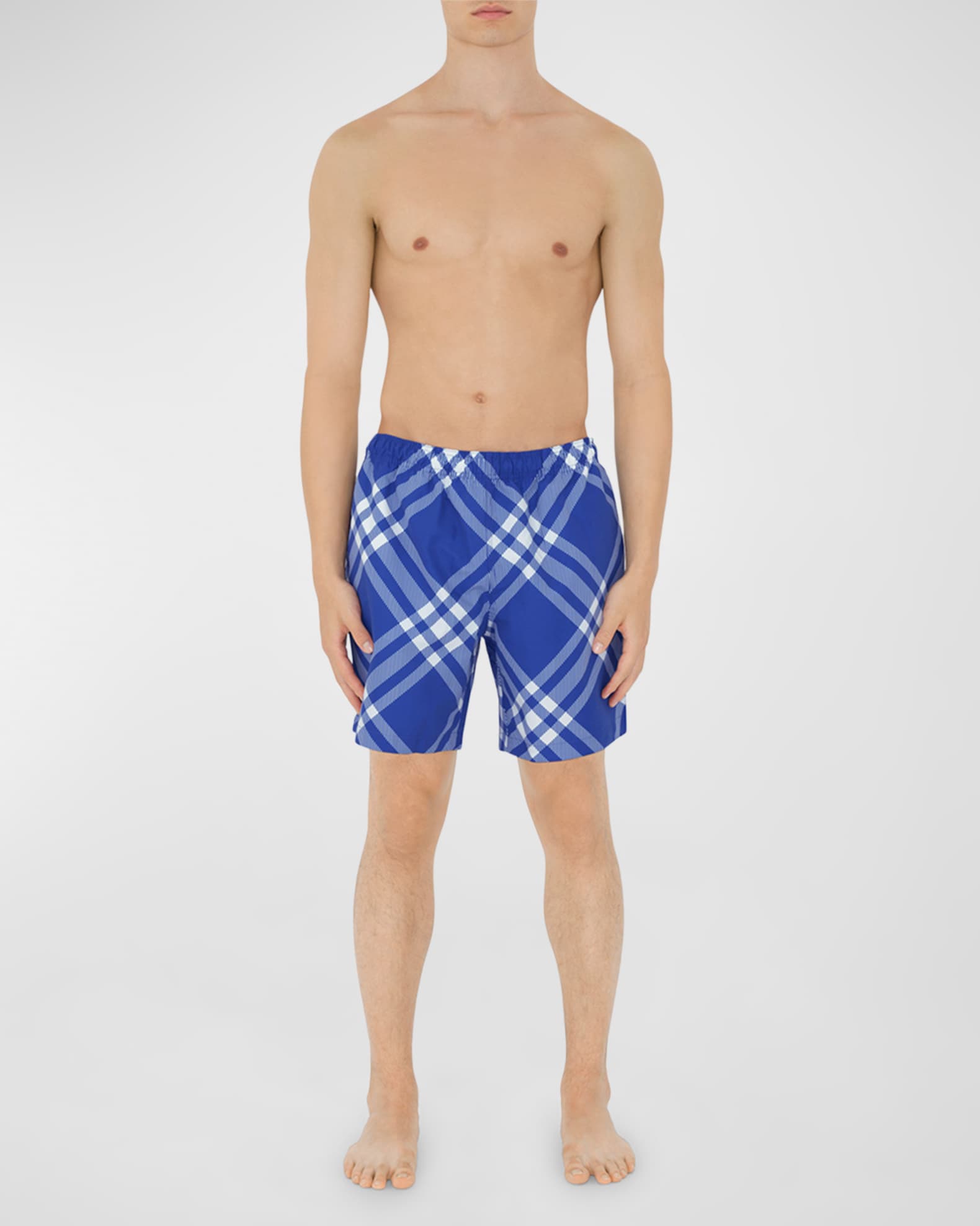 Burberry Men's Knight Check Swim Shorts | Neiman Marcus