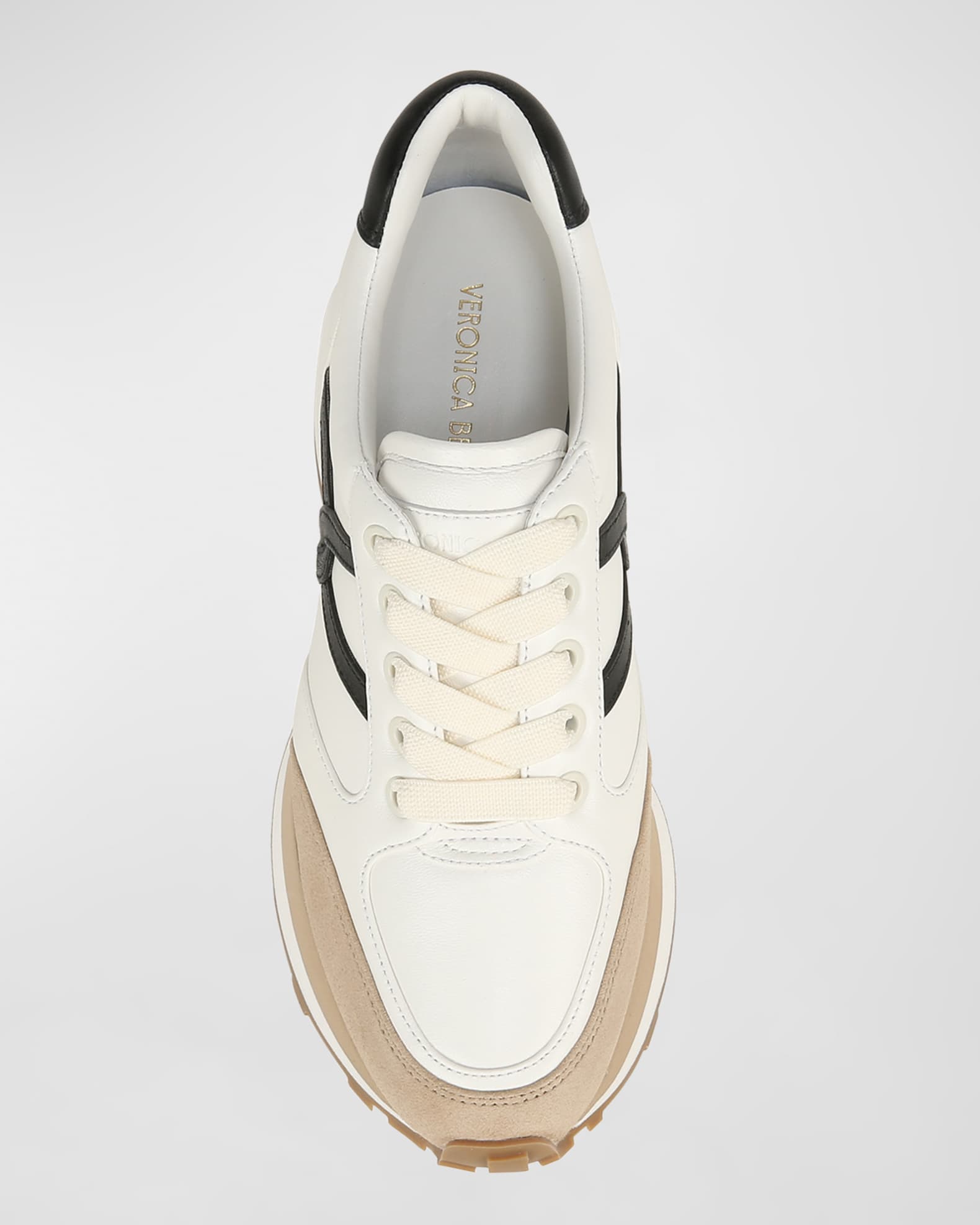 Veronica Beard Valentina Mixed Leather Retro Sneakers | Neiman Marcus