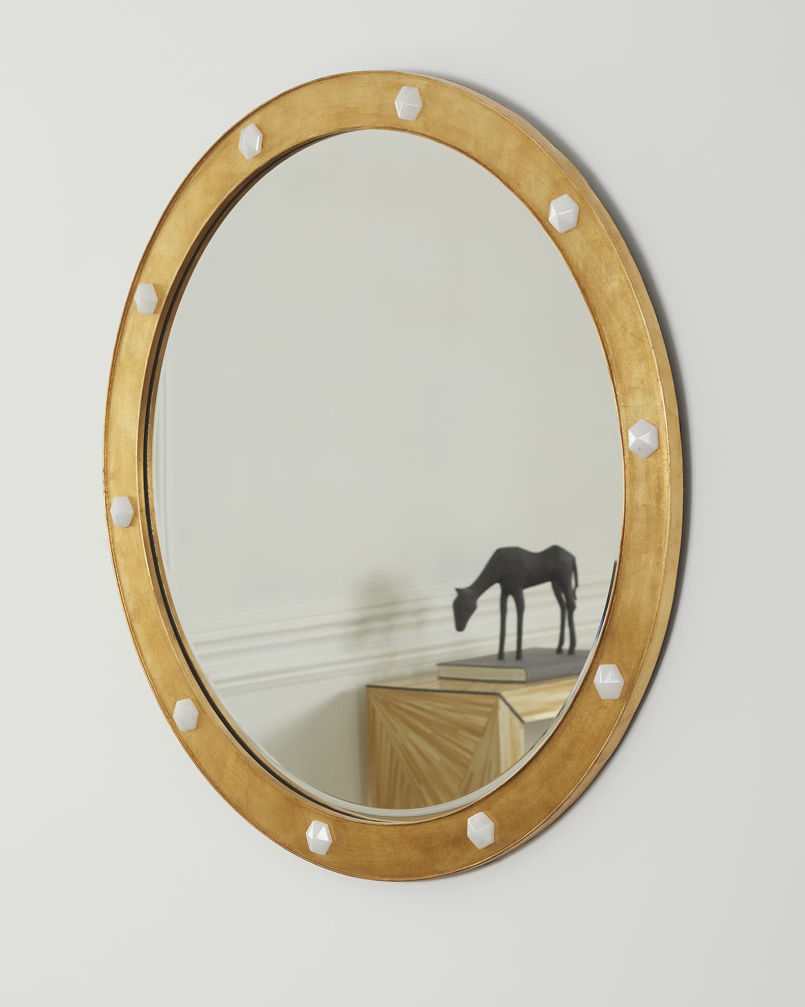 Neiman Marcus Round Quartz Mirror | Neiman Marcus