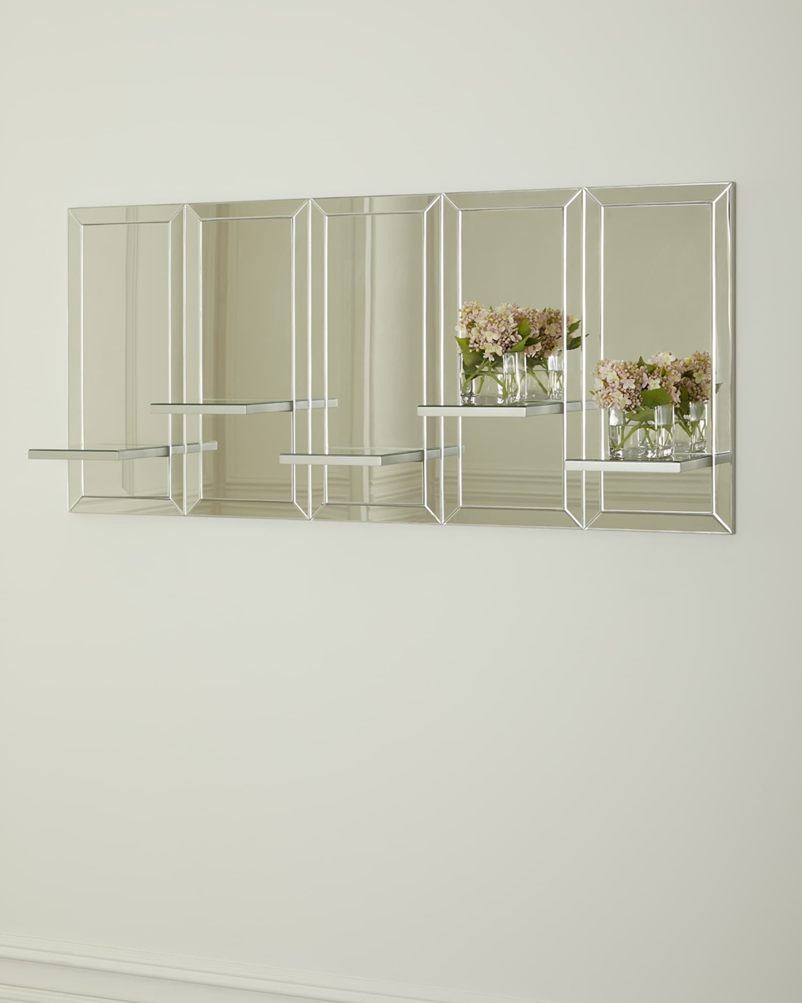 Neiman Marcus Horizontal Mirrored Wall Shelves | Neiman Marcus